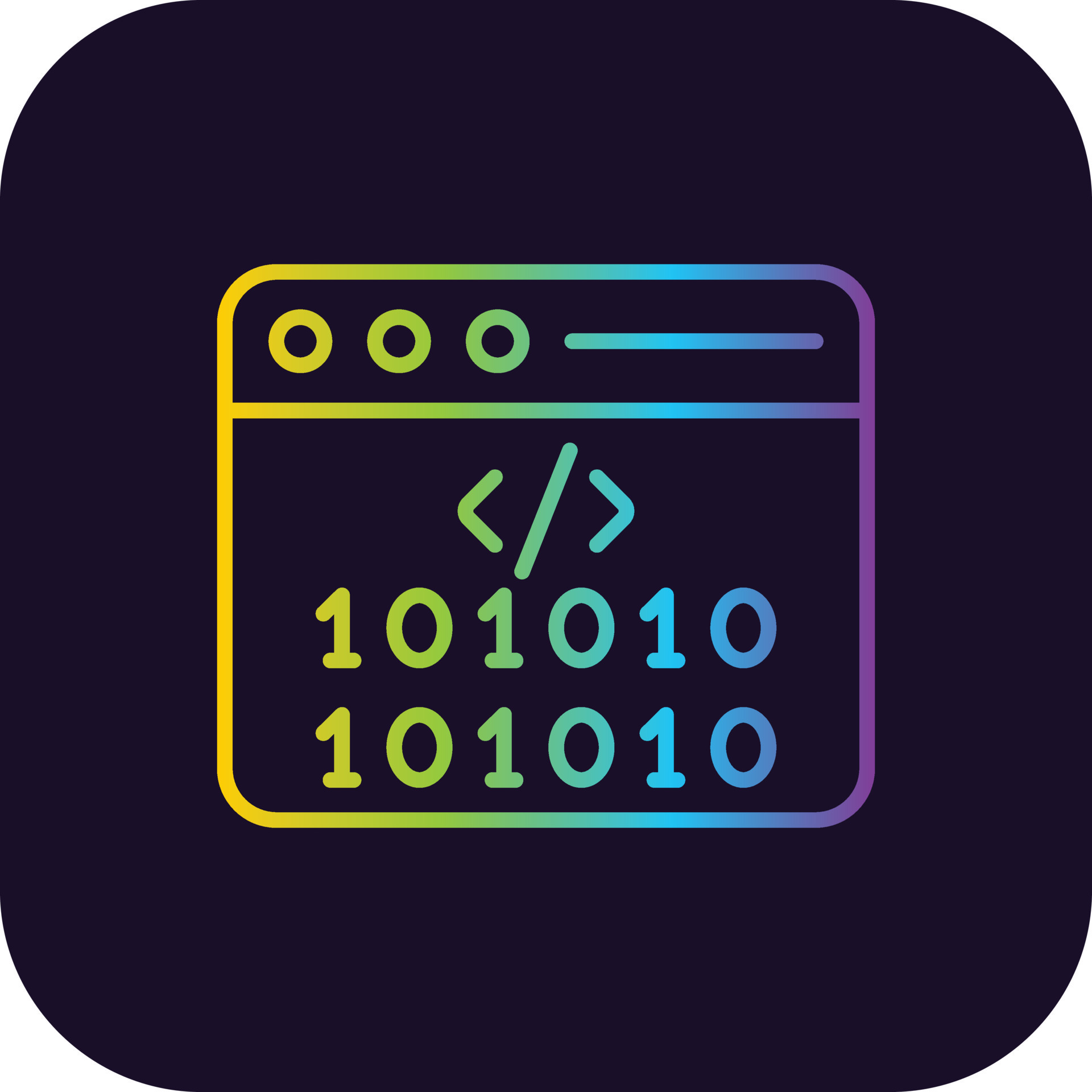 Coding Gradient Icon 9914303 Vector Art at Vecteezy