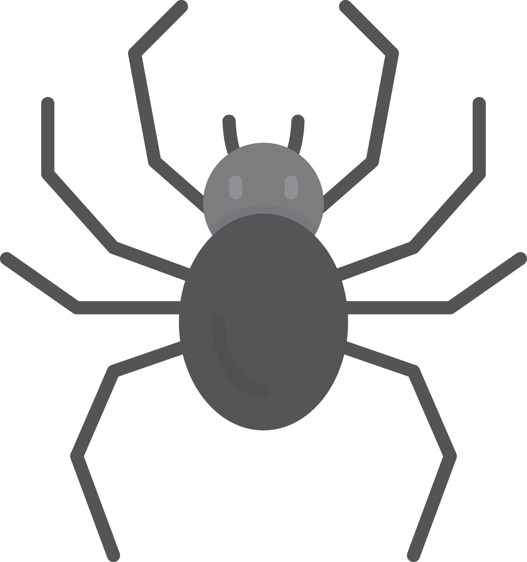 Spider Flat Greyscale 9917381 Vector Art at Vecteezy