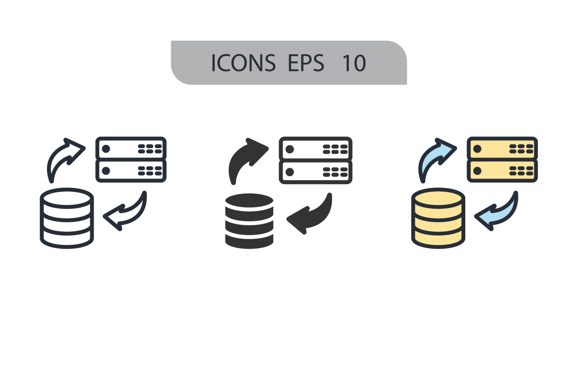 Backup Icons Symbol Vector Elements For Infographic Web 9922463 Vector
