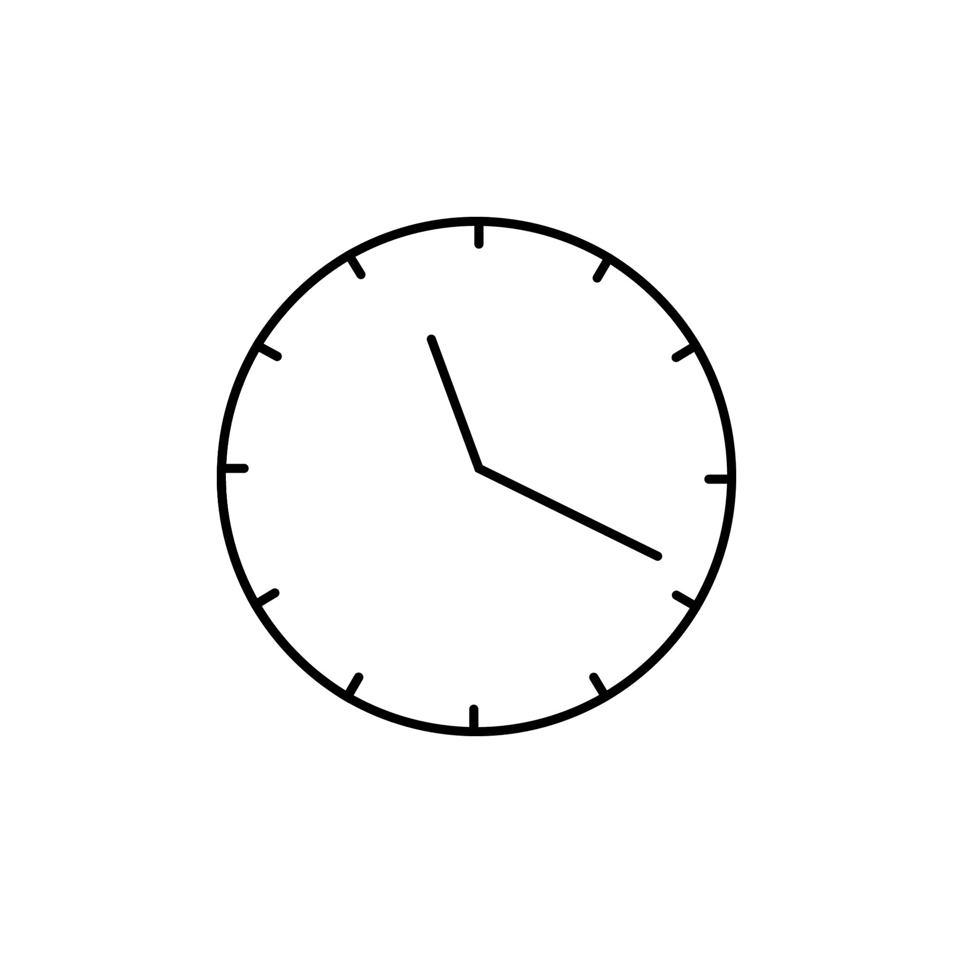 clock icon outline feature mobile 9922823 Vector Art at Vecteezy