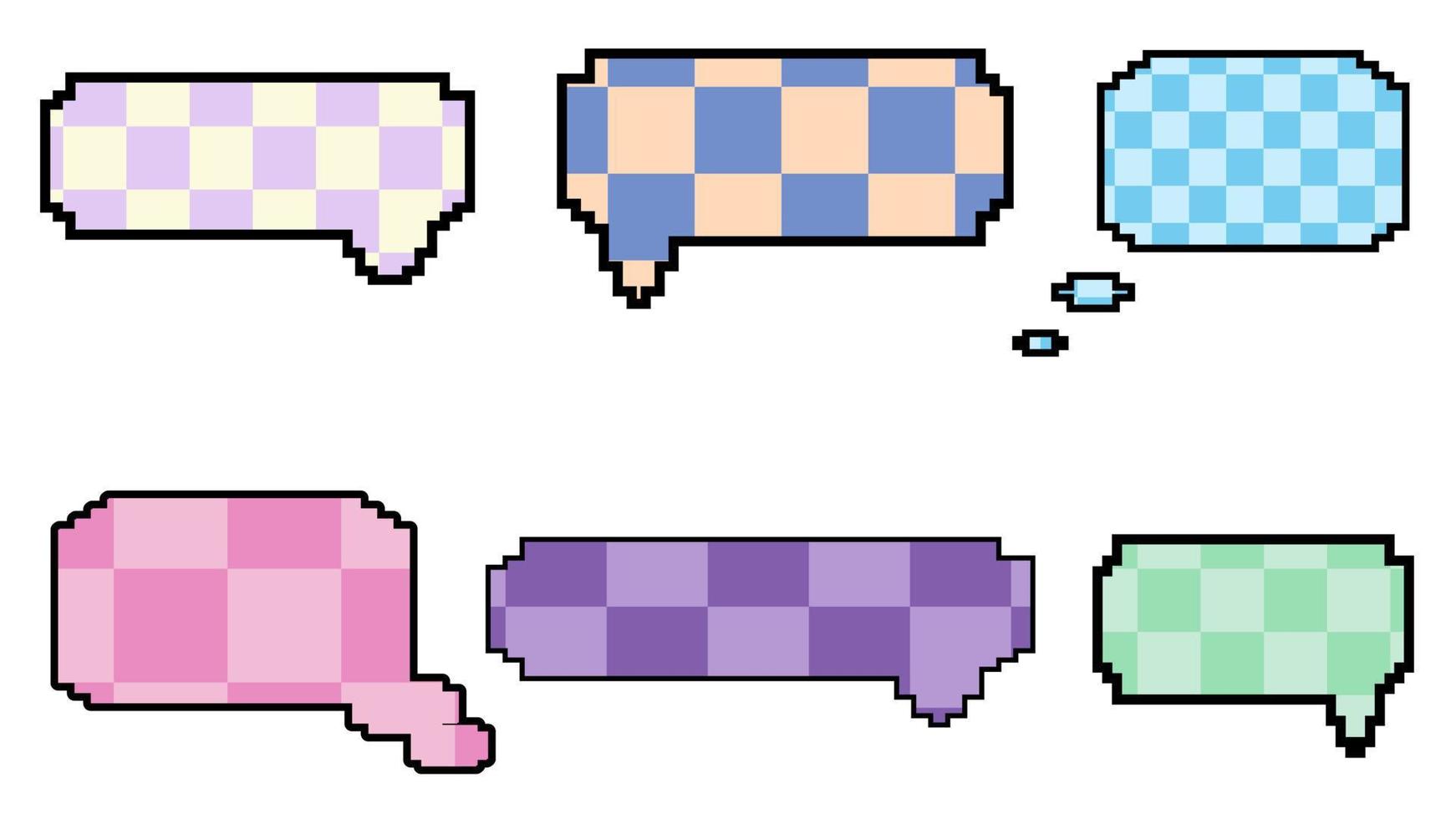 set of cute aesthetic pixel speech bubble, conversation box, chat box ... set of cute aesthetic pixel speech bubble, conversation box, chat box ...