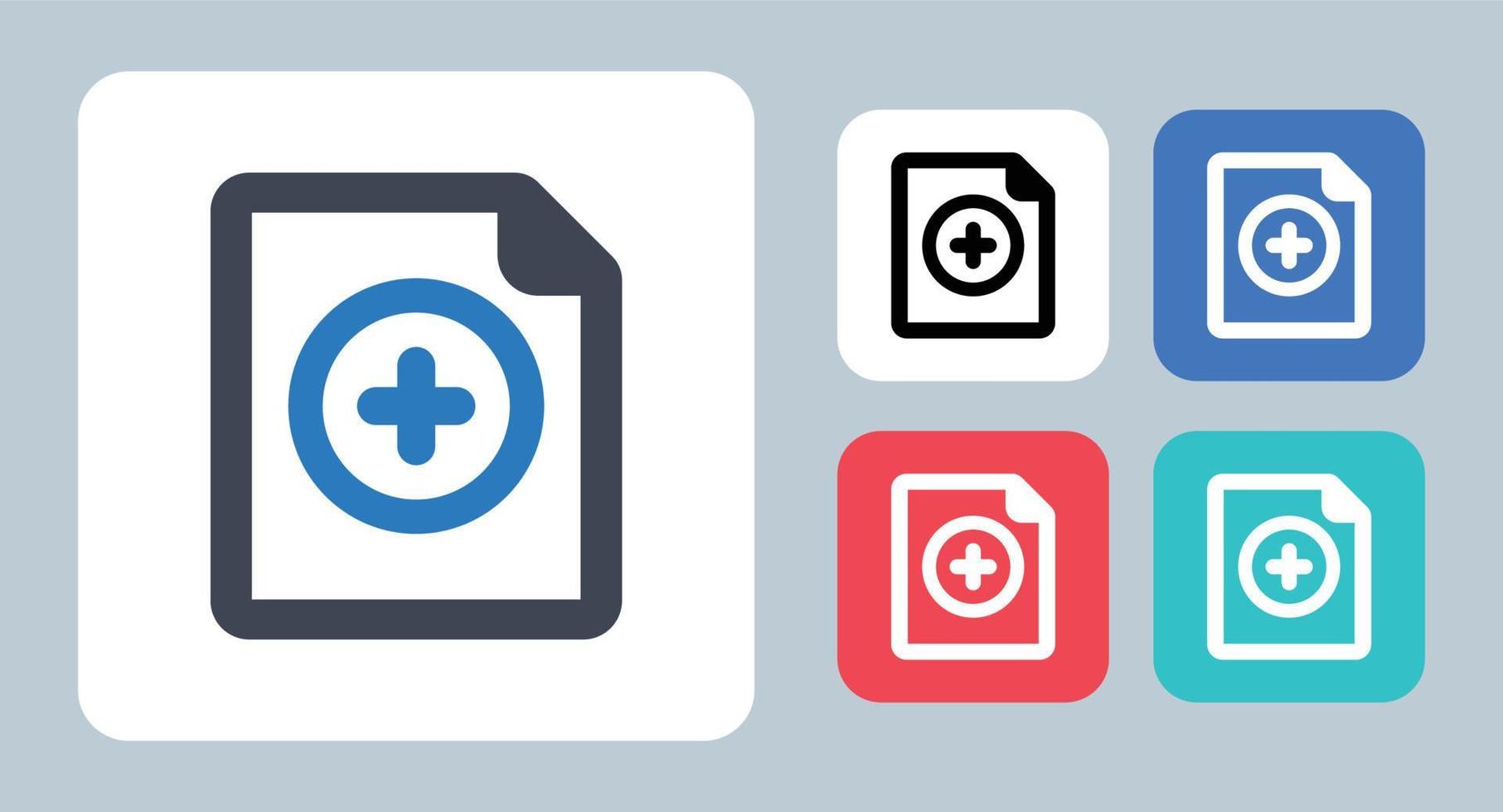 Add File icon - vector illustration . Add, New, File, Document, Edit ...