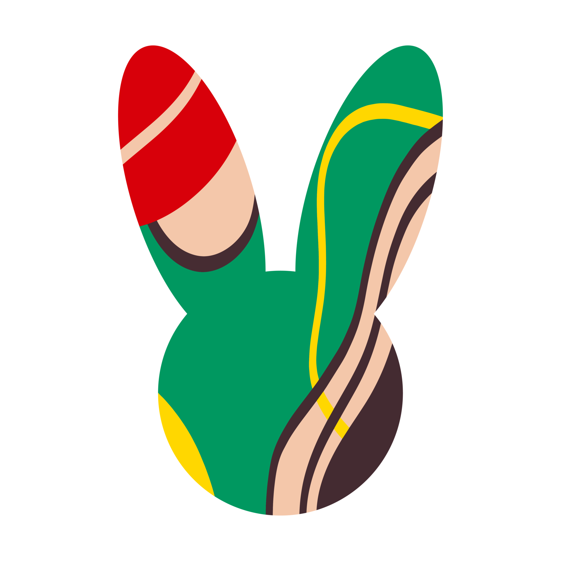 Silueta De Un Conejo Con Un Patrón Abstracto 9926493 Png