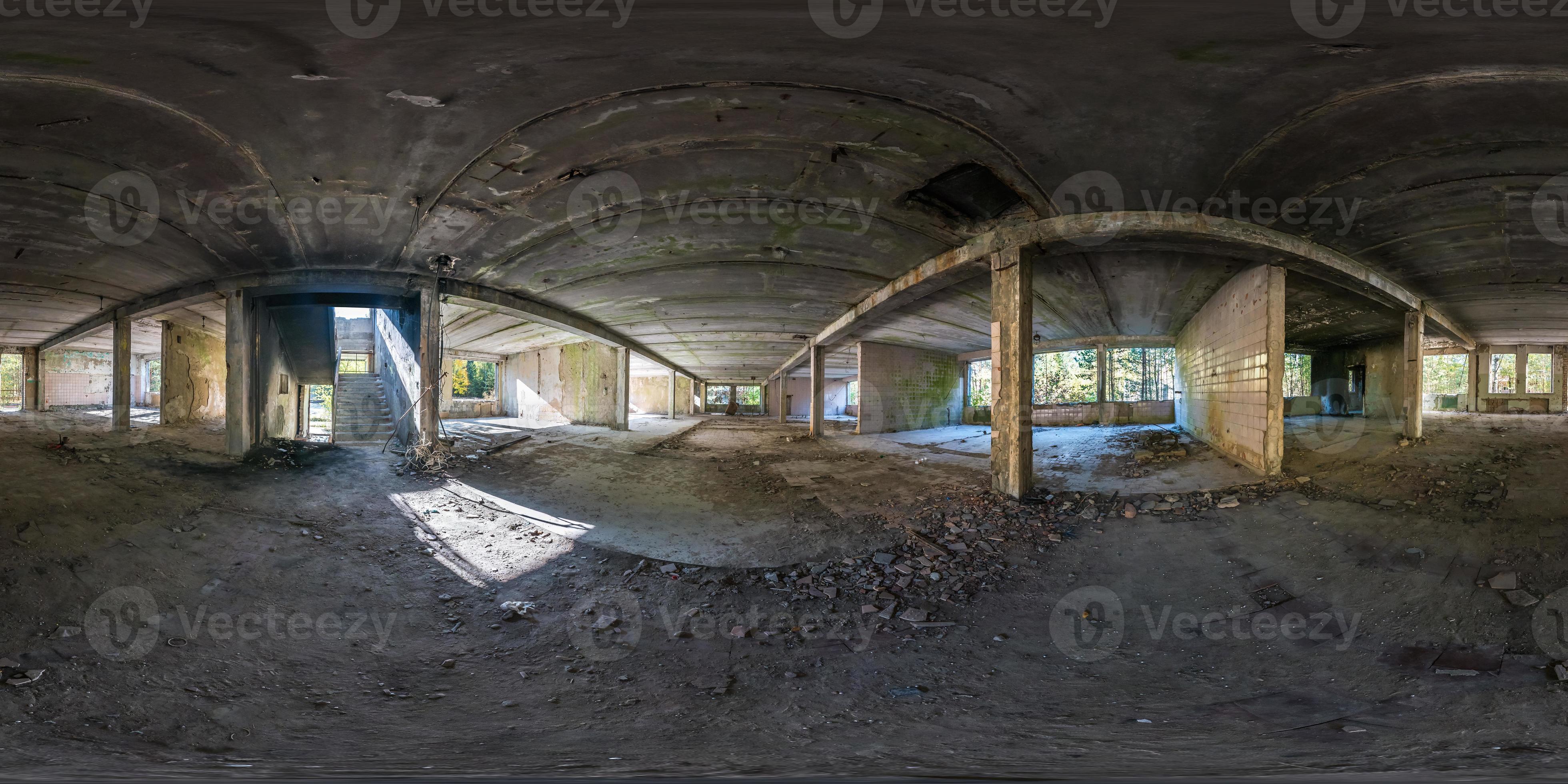 Full spherical seamless panorama 360 degrees angle view concrete ...