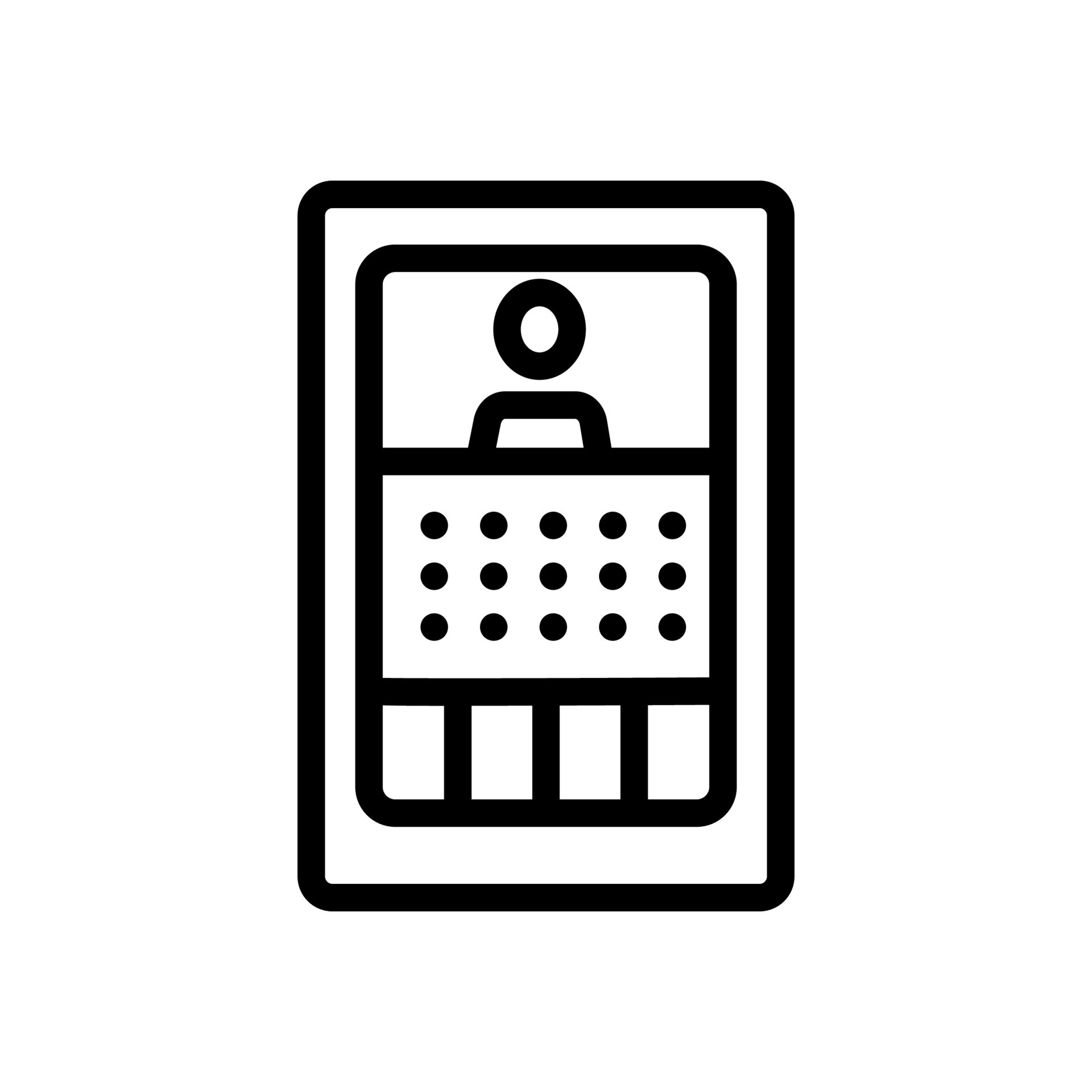 Intercom With Display Icon Vector Outline Illustration 9928029 Vector