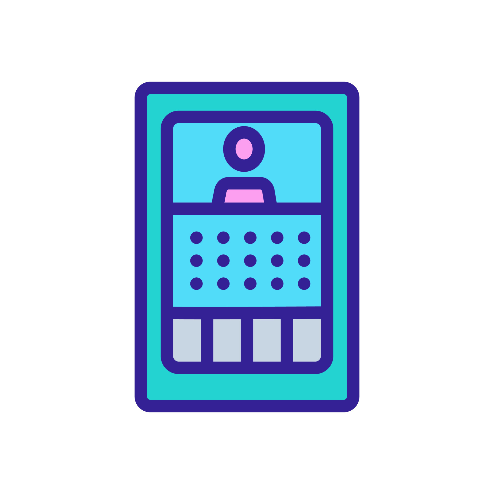 intercom with display icon vector outline illustration 9928162 Vector ...
