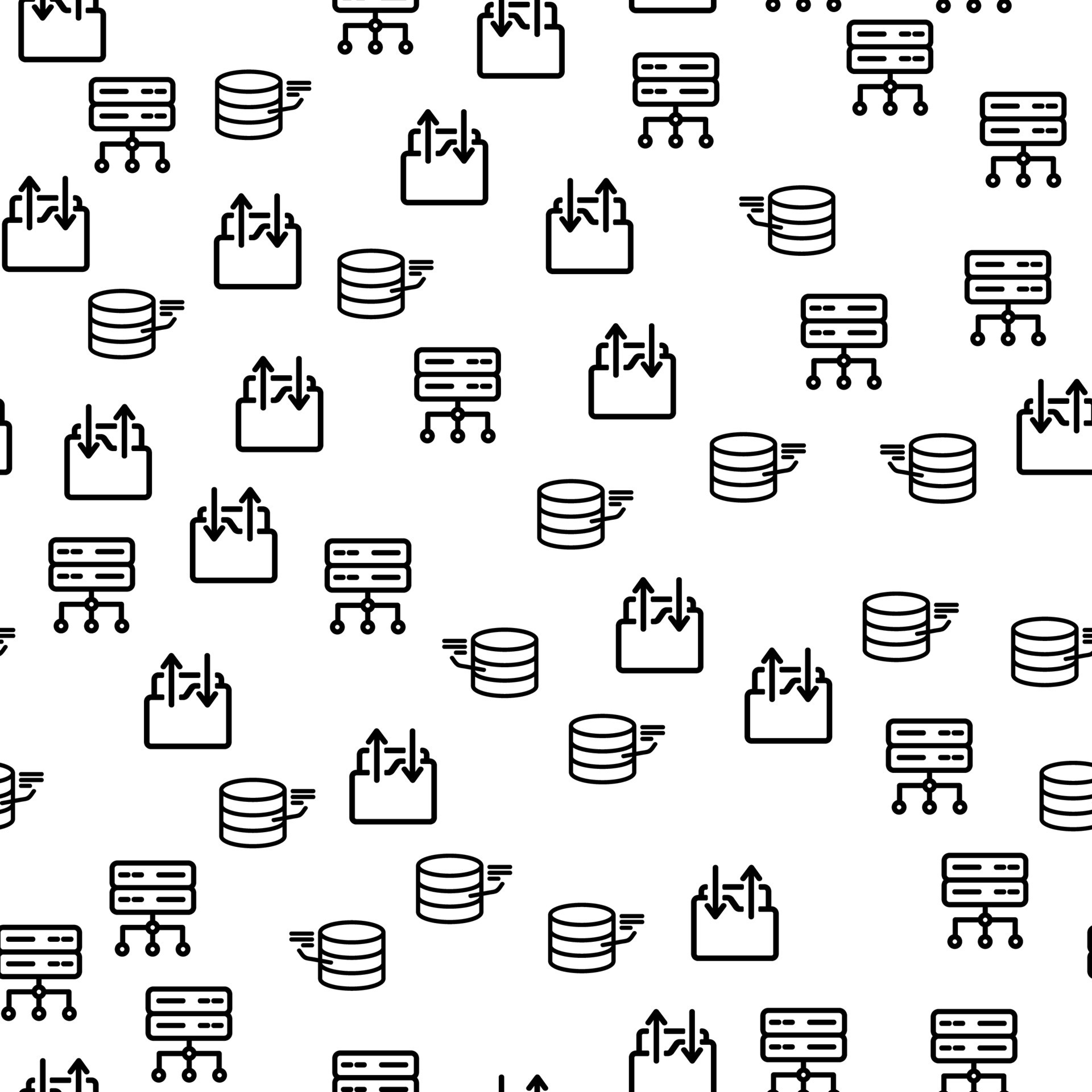 Data Center Security Tech Server Seamless Pattern 9928676 Vector Art at ...