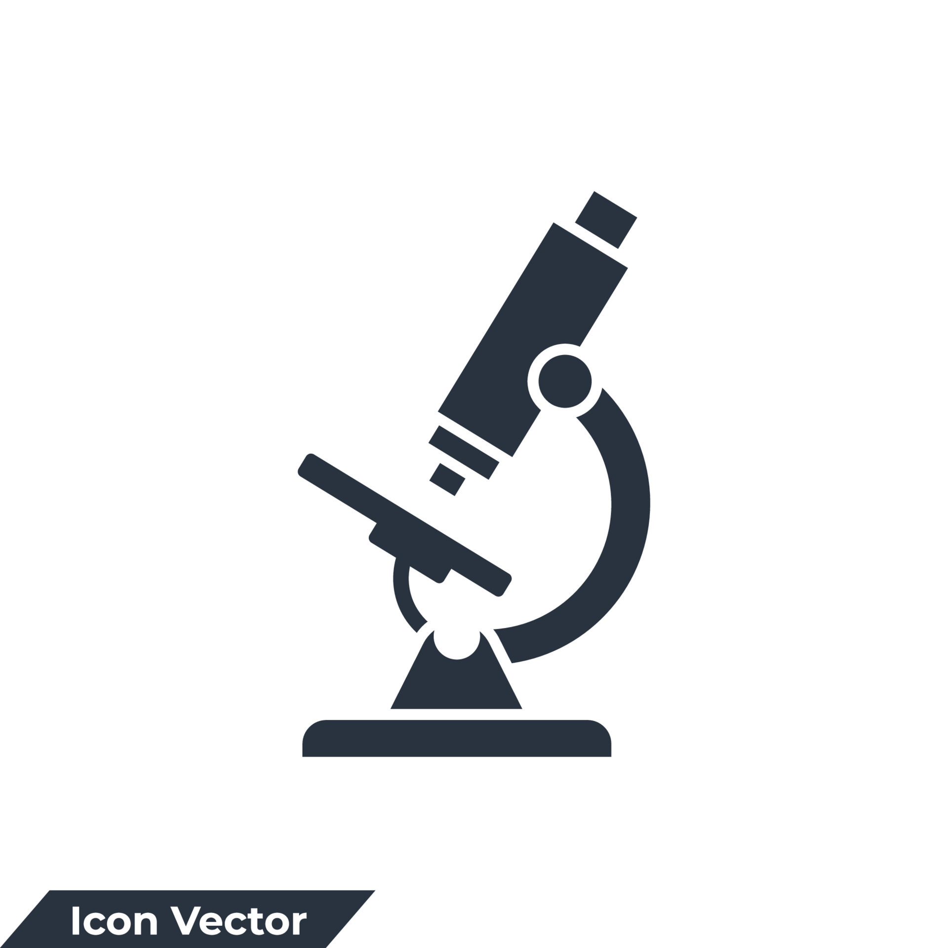 Microbiology Icon Logo Vector Illustration Microscope Symbol Template