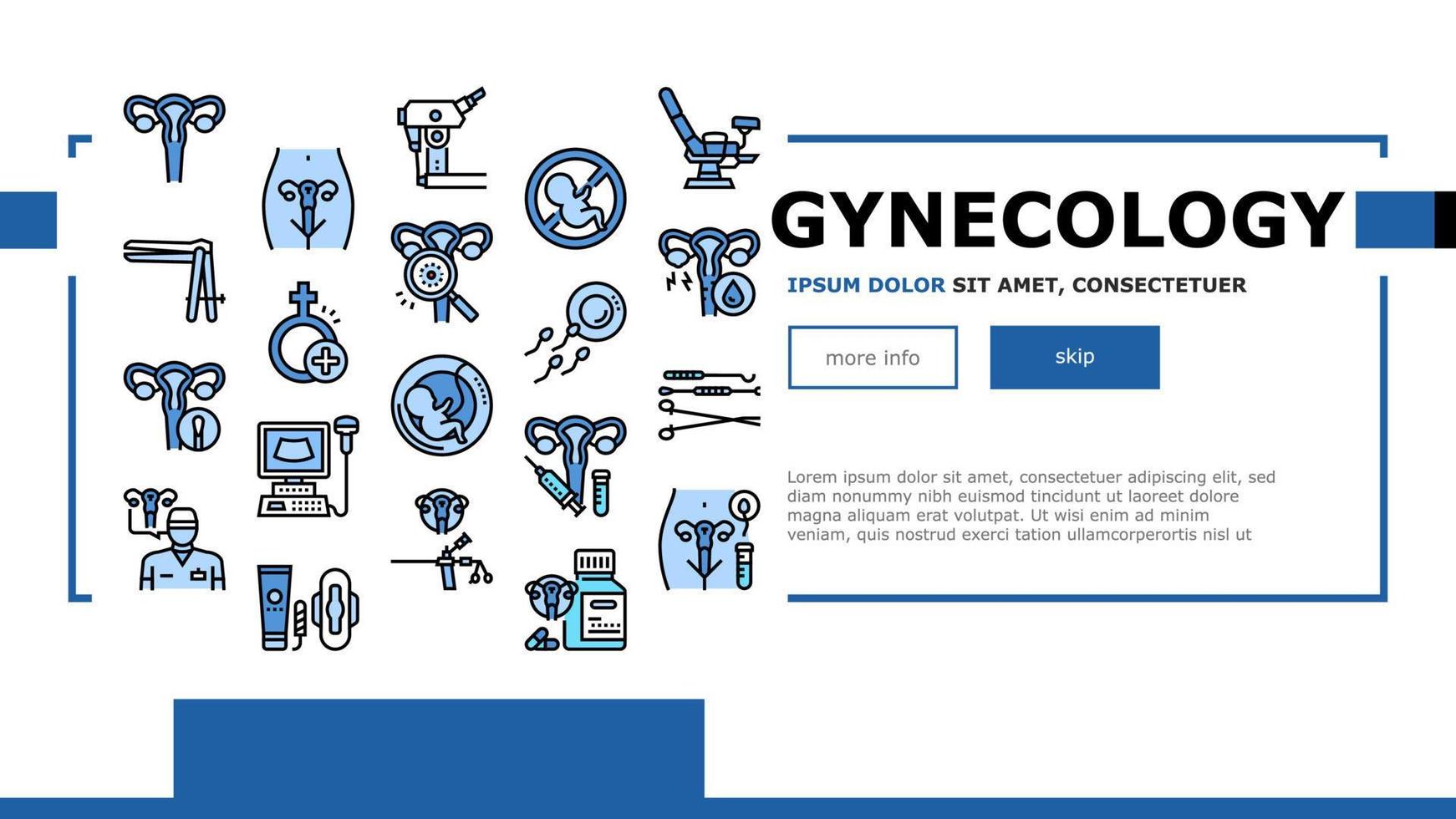Gynecology Treatment Landing Header Vector 9930485 Vector Art At Vecteezy