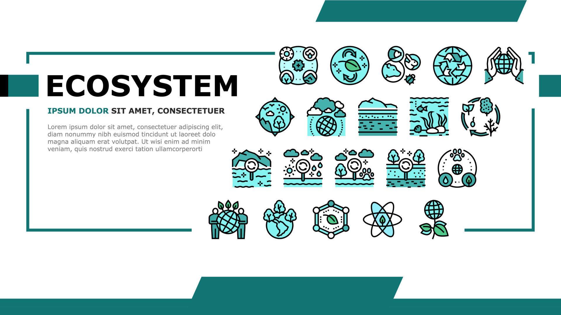 Ecosystem Environment Landing Header Vector 9931249 Vector Art at Vecteezy