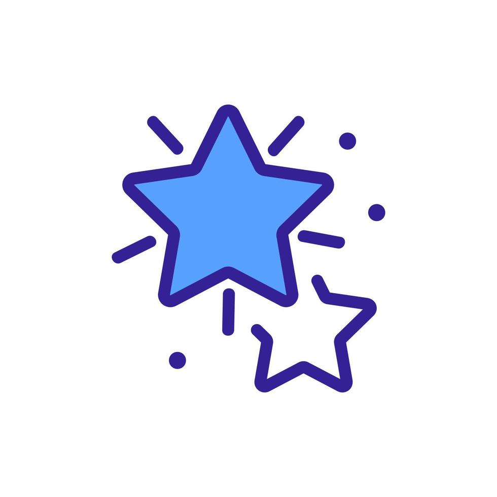 radiance ofordinary pentagonal star icon vector outline illustration ...