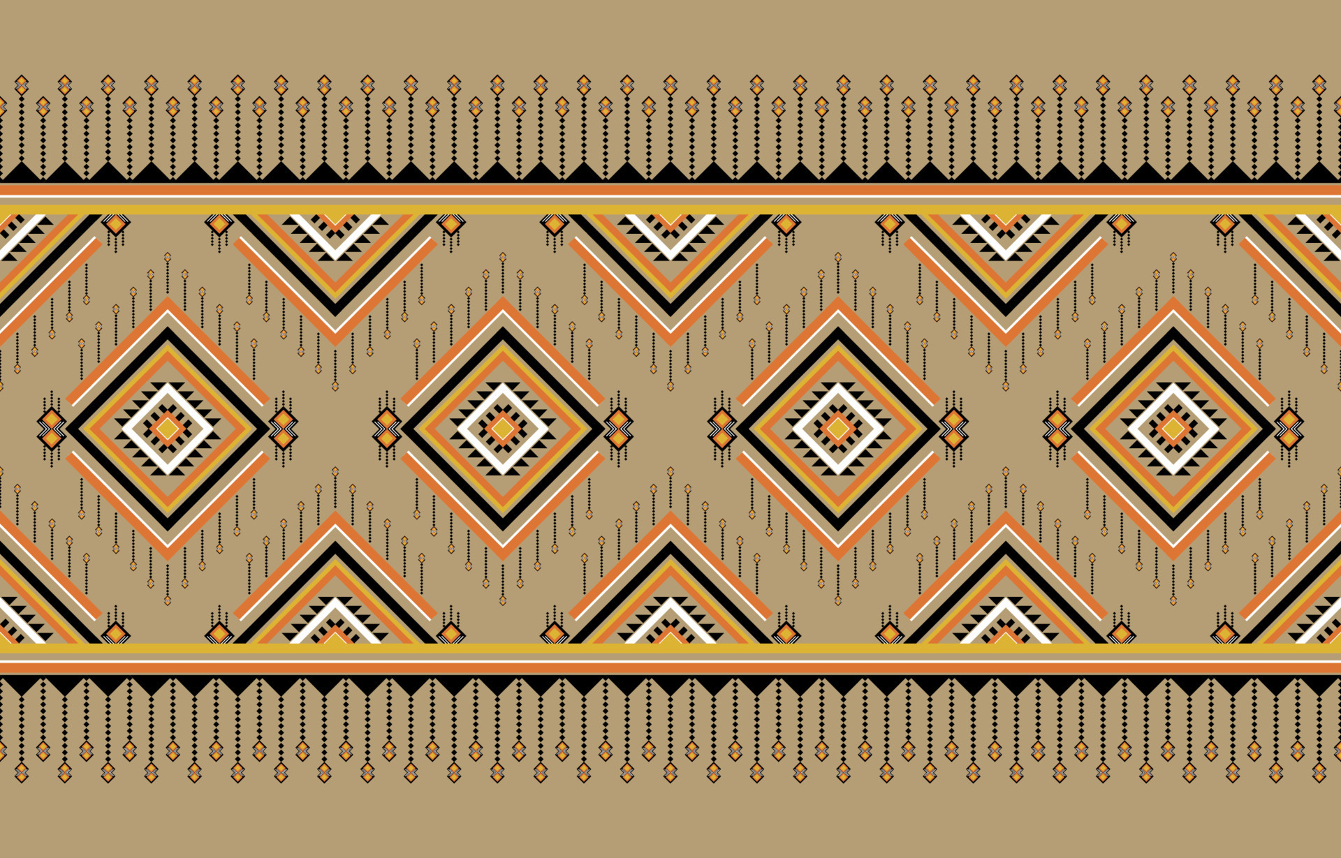 Geometric ethnic seamless pattern traditional design for background ...