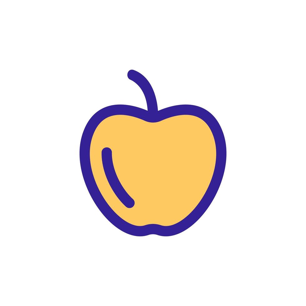 Apple icon vector. Isolated contour symbol illustration 9936837 Vector ...