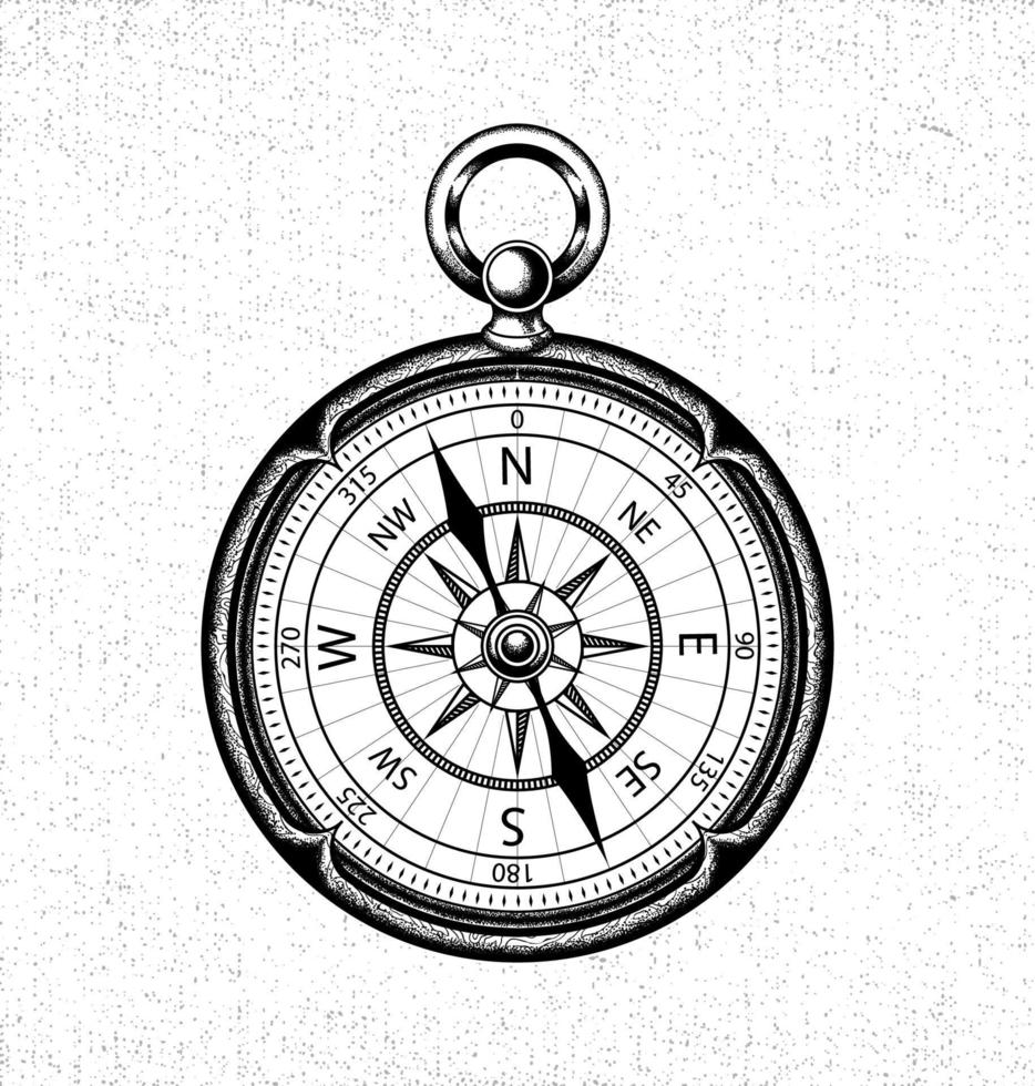 Pocket Compass Drawing