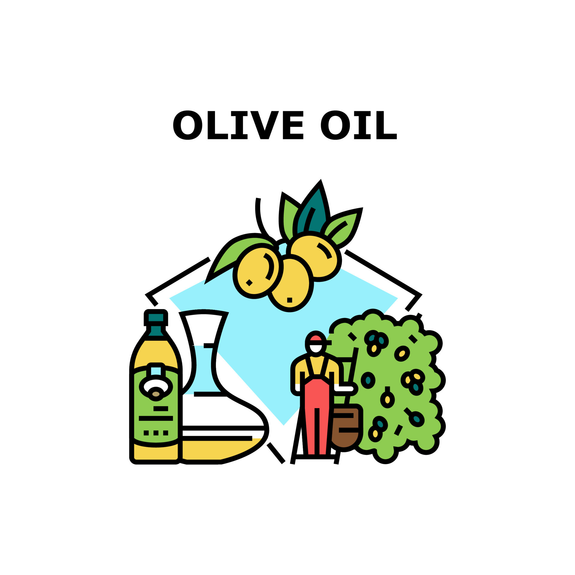 Olive Oil Liquid Vector Concept Color Illustration 9947306 Vector Art At Vecteezy