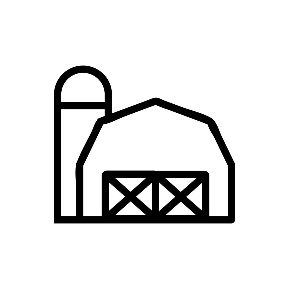 Farm icon vector. Isolated contour symbol illustration 9949269 Vector ...