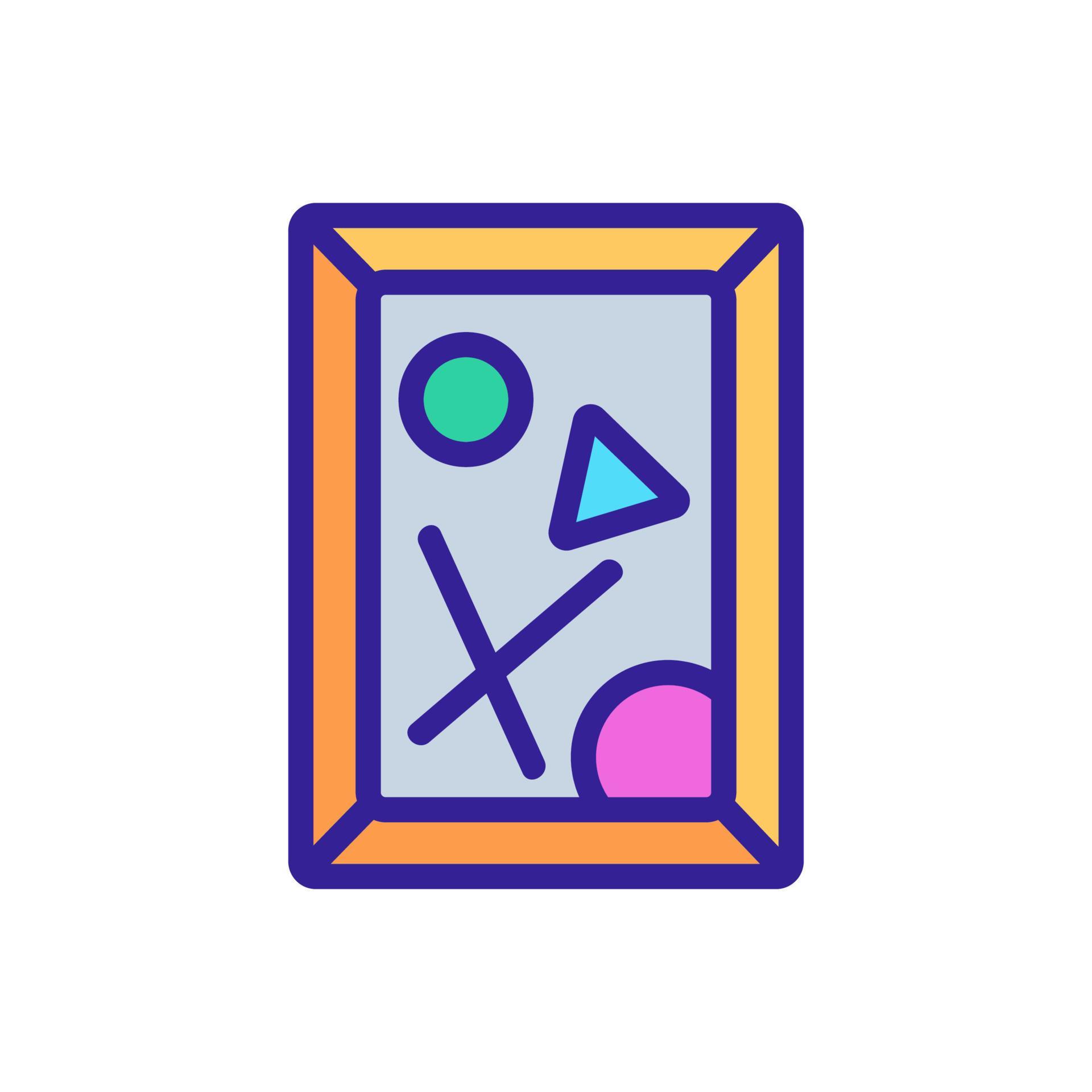 painting, art icon vector. Isolated contour symbol illustration 9950961 Vector Art at Vecteezy