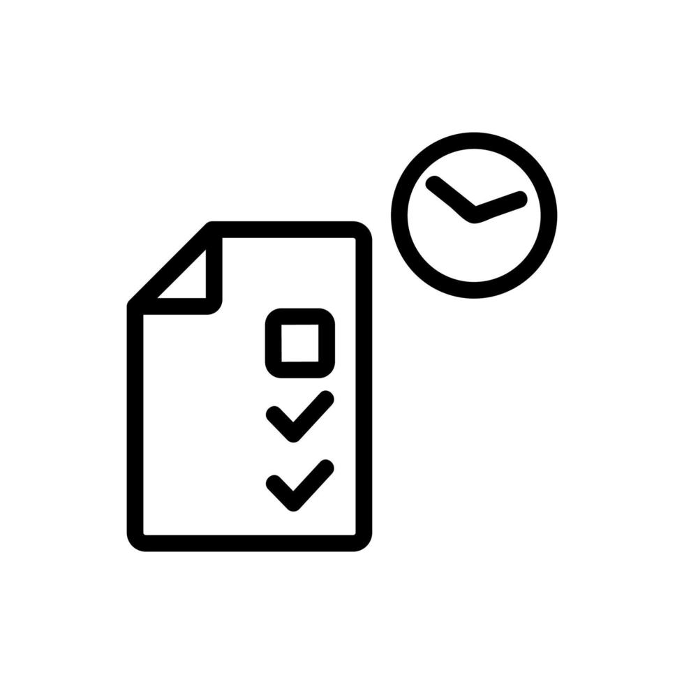 Exam test knowledge icon vector. Isolated contour symbol illustration ...