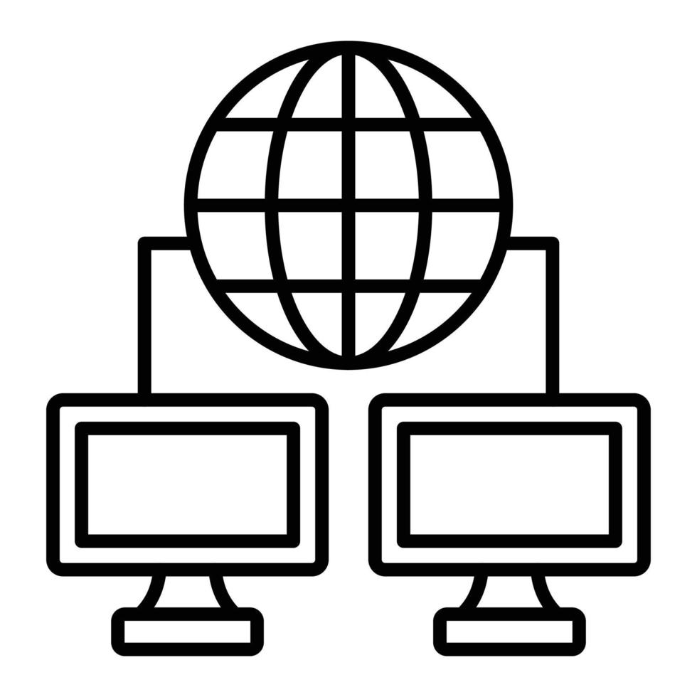 Computer Networking Line Icon 9957735 Vector Art at Vecteezy