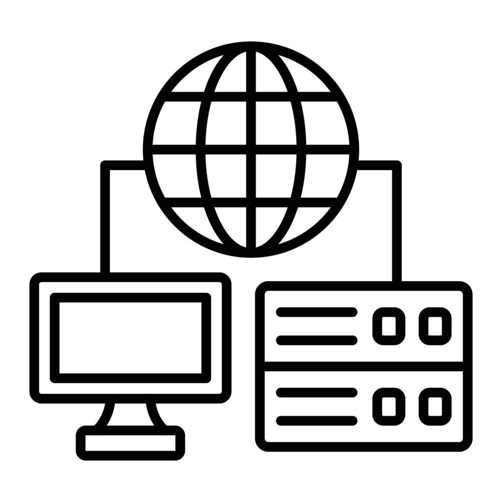 Network Server Line Icon 9958503 Vector Art At Vecteezy