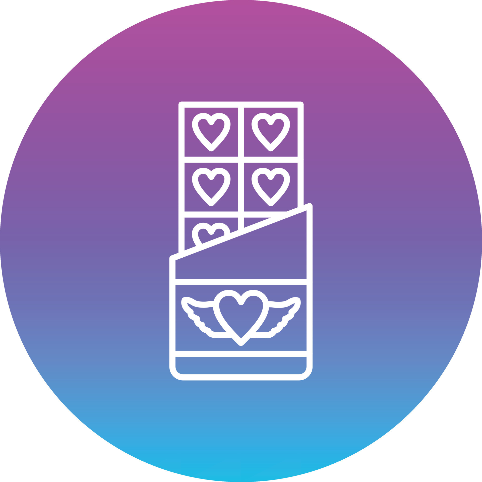 Chocolate Gradient Circle Line Inverted Icon 9959696 Vector Art At Vecteezy