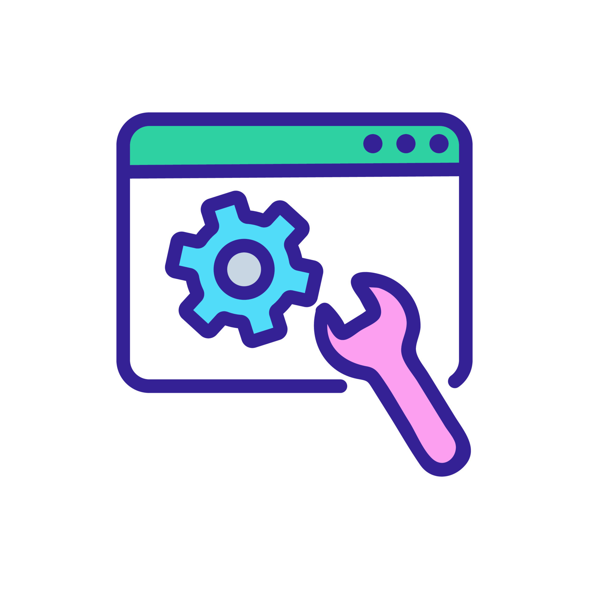 configure el vector del icono de programación. ilustración de símbolo ...