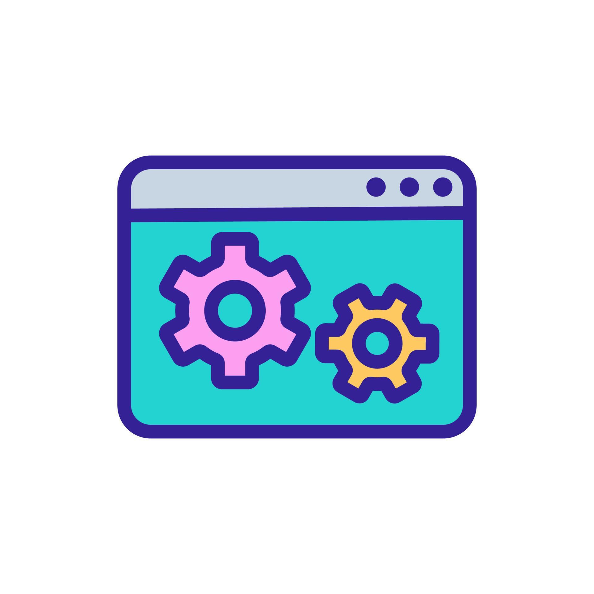Set Up The Programming Icon Vector Isolated Contour Symbol