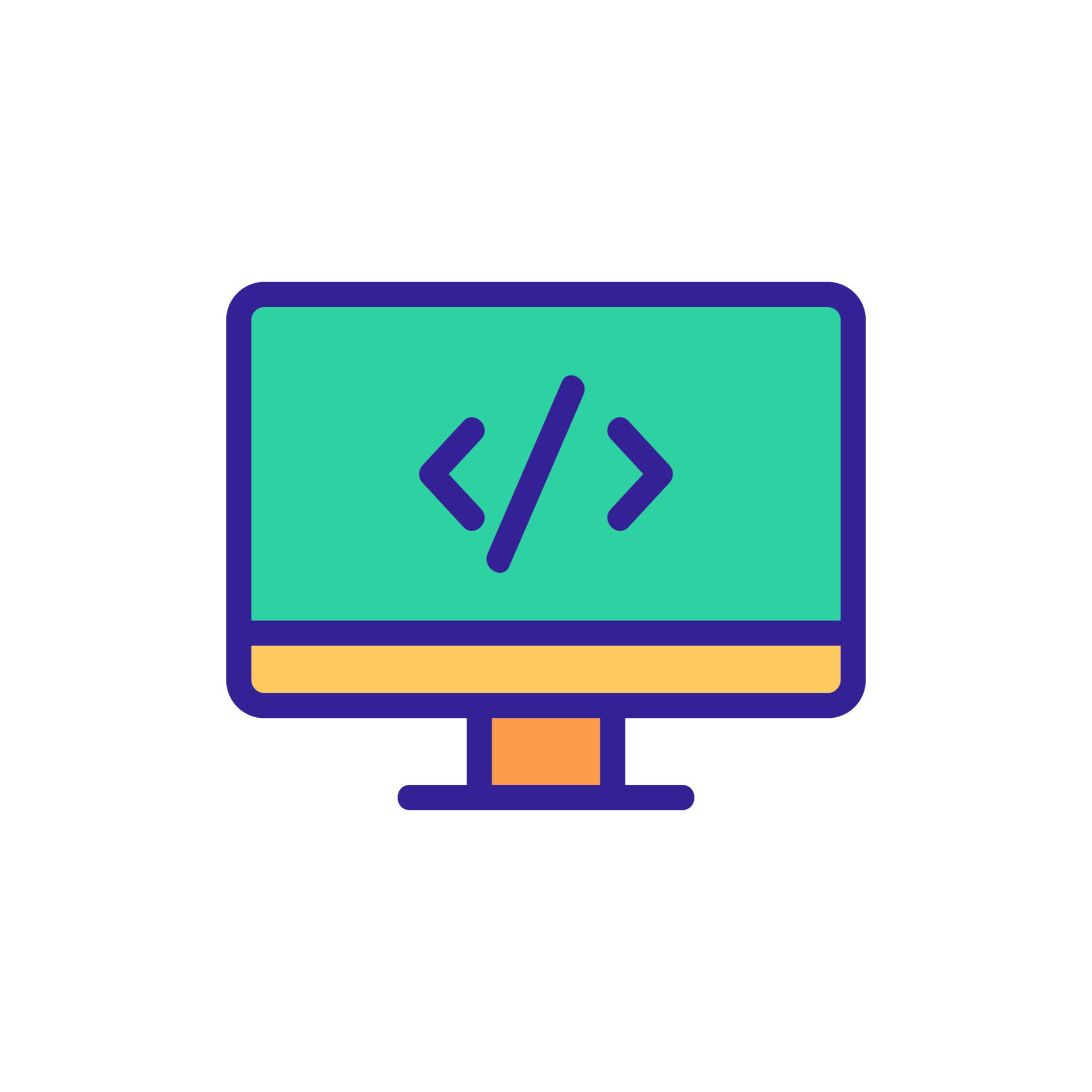 vector de icono de programación de código. ilustración de símbolo de ...