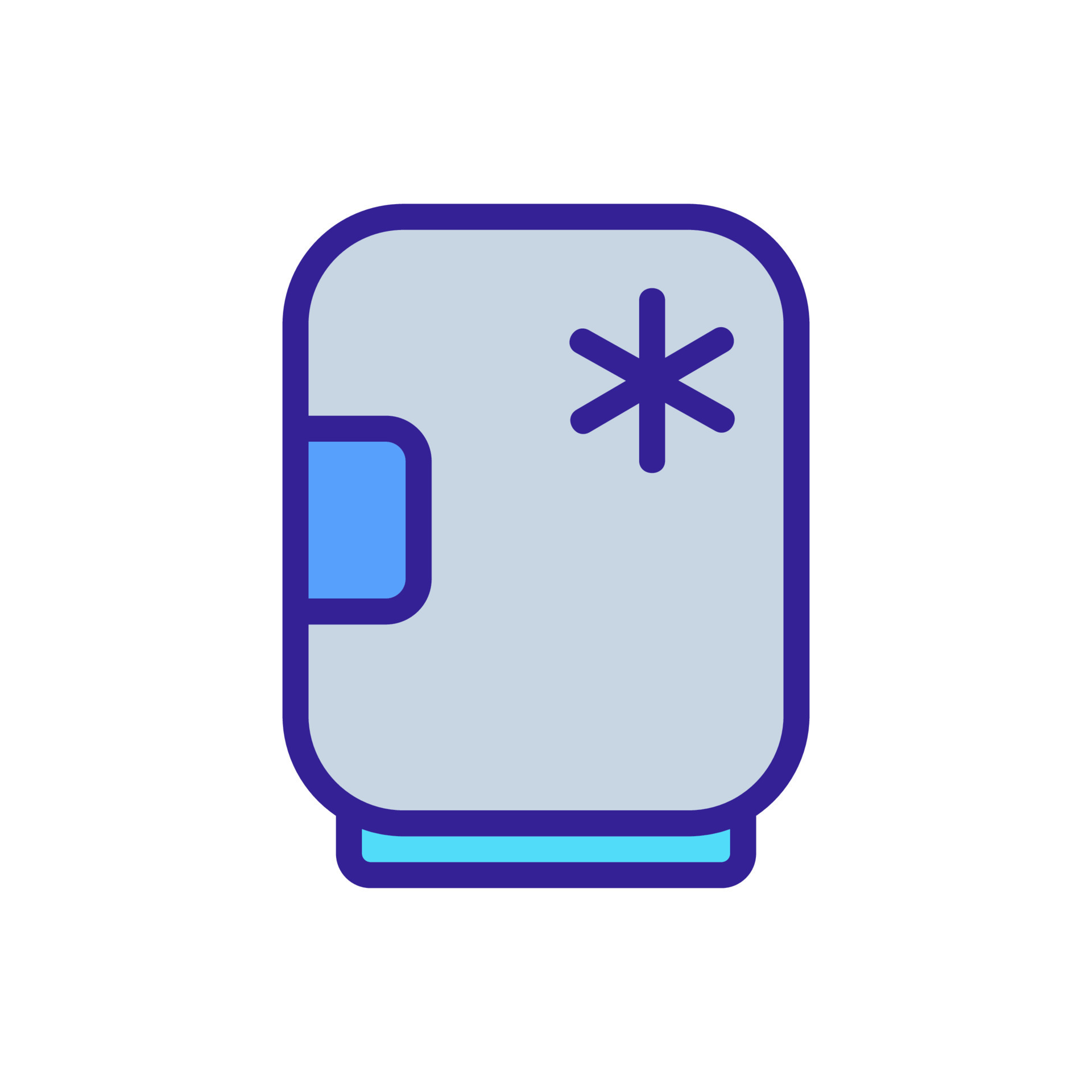 Freezer Container Icon Vector Outline Illustration 9964456 Vector Art