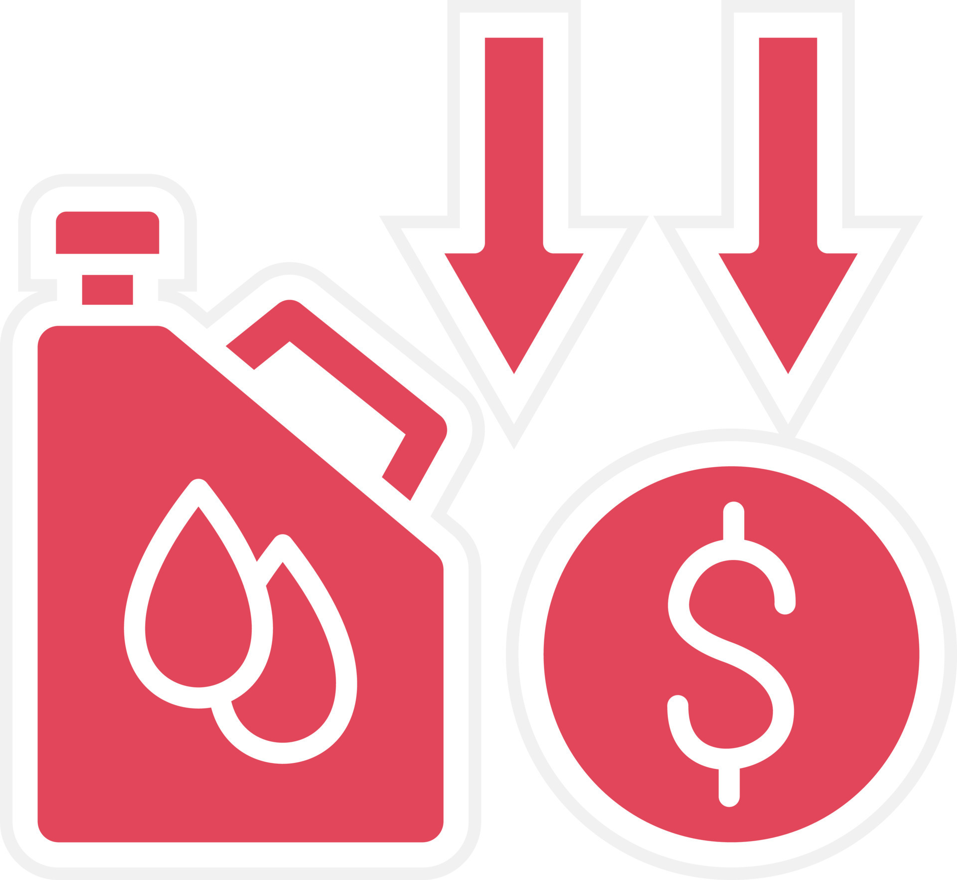 Oil Price Decrease Icon Style 9966928 Vector Art at Vecteezy