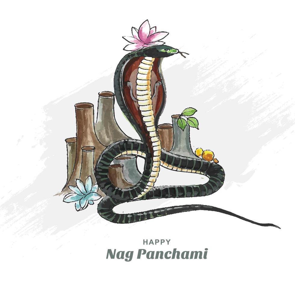 Naag panchami indian festival card background 9967431 Vector Art at Vecteezy