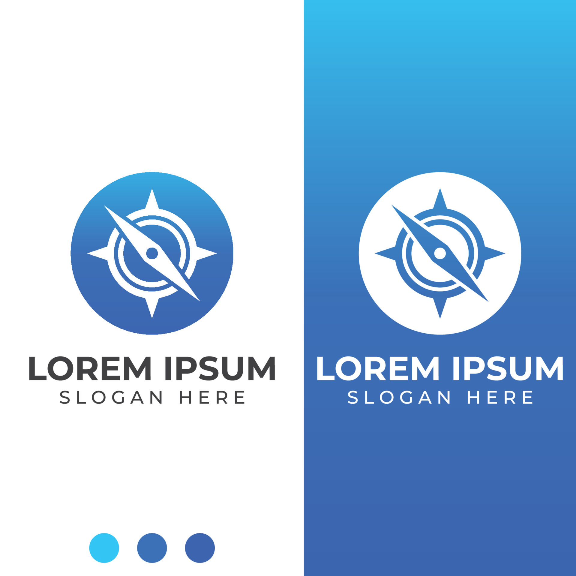 Compass Logo Directional Guide Or Pandom Compass Logo Icon Vector Illustration Template