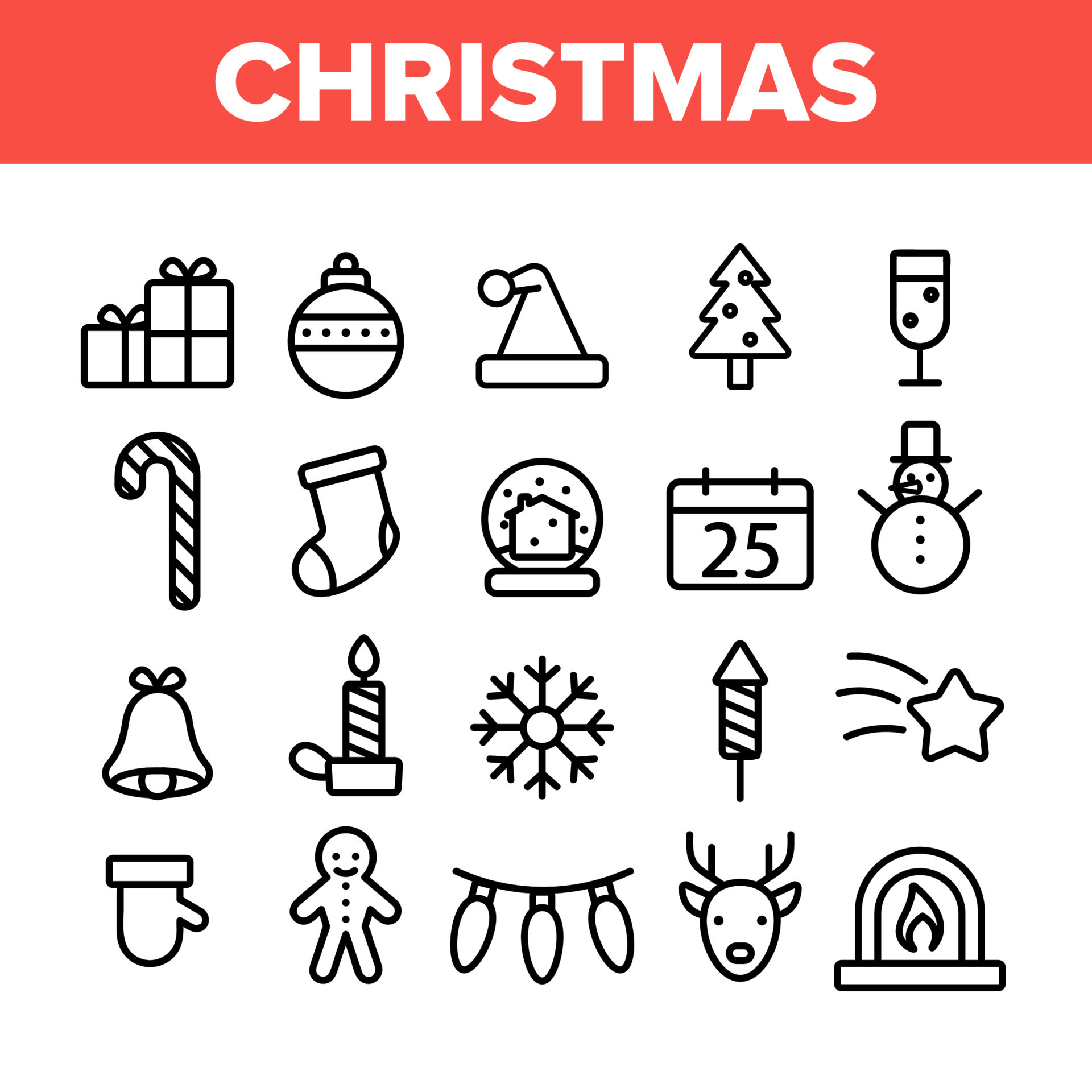 Christmas Collection Elements Vector Icons Set 9970575 Vector Art at ... Christmas Collection Elements Vector Icons Set 9970575 Vector Art at ...
