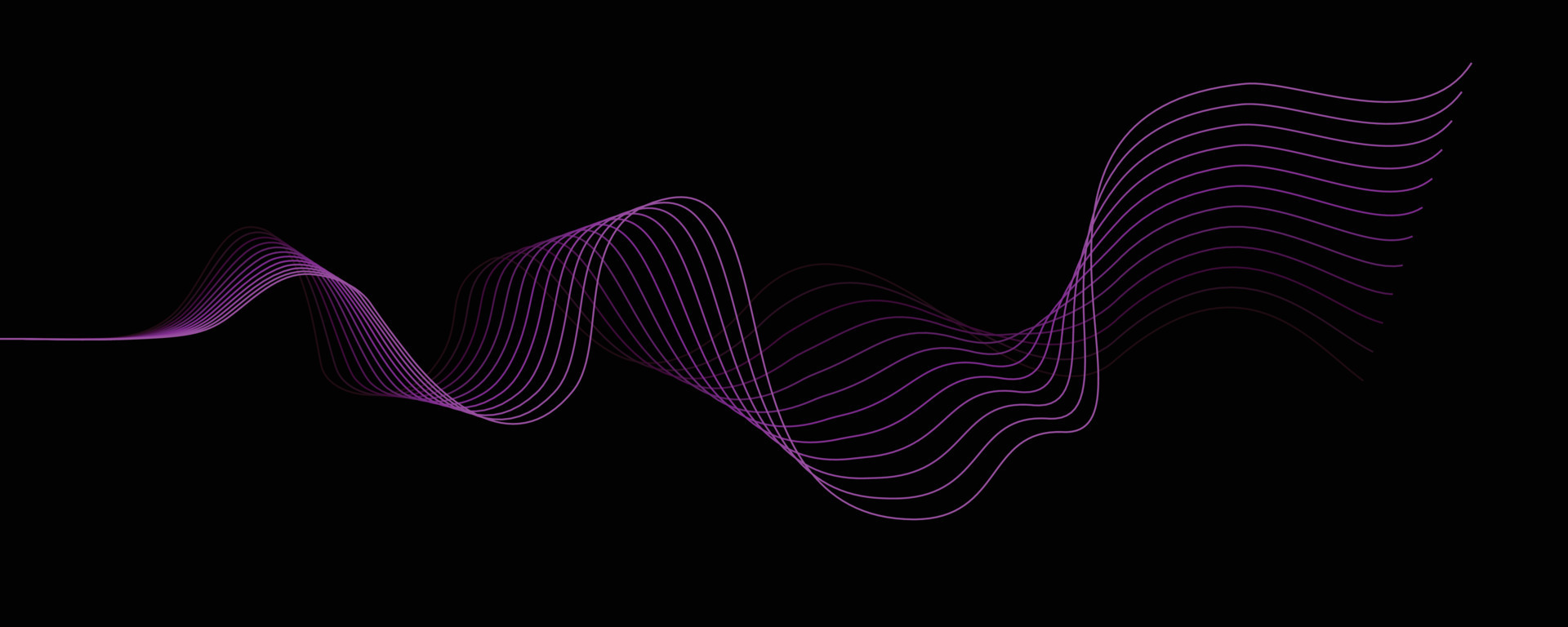 Colorful Abstract Wave In Black Background Dynamic Abstract Line