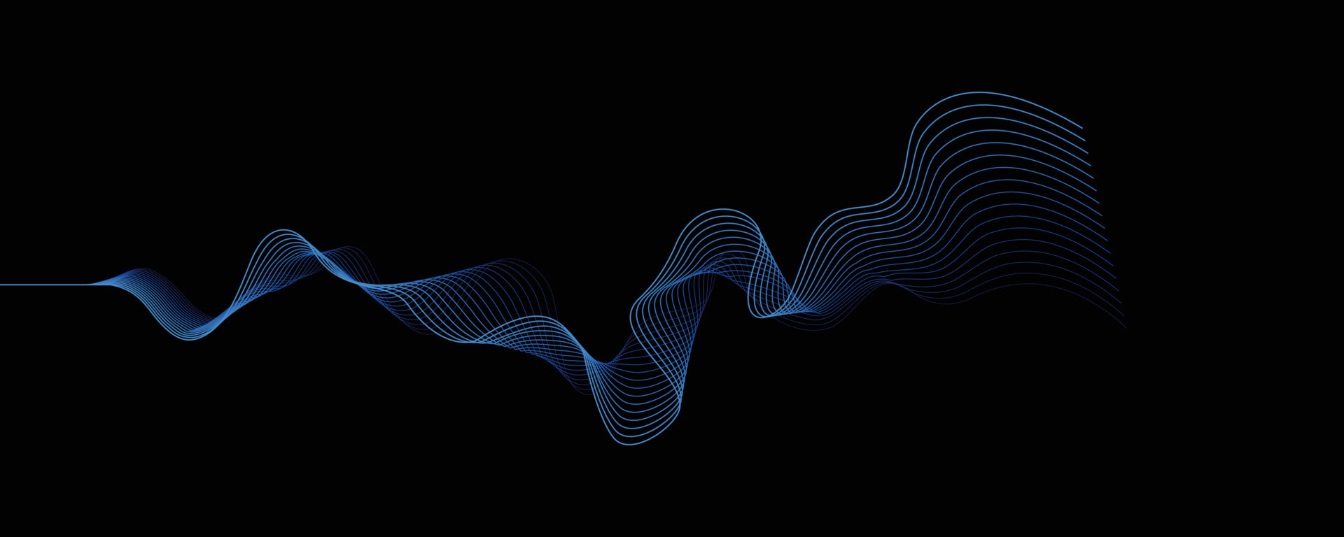 Colorful Abstract Wave In Black Background Dynamic Abstract Line Design In Modern And Luxurious