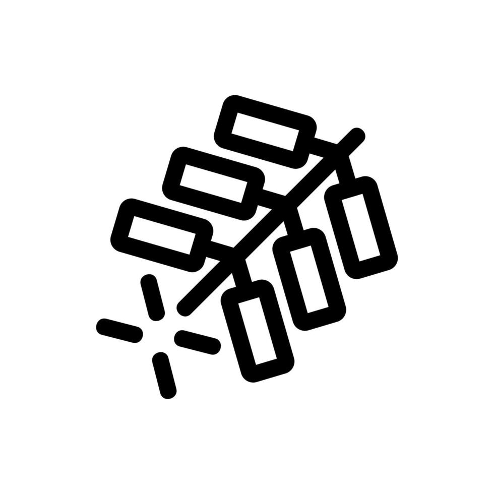 pyrotechnics icon vector. Isolated contour symbol illustration 9970884 ...