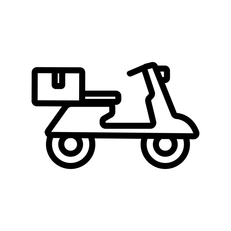 Courier motorcycle icon vector. Isolated contour symbol illustration 9971612 Vector Art at Vecteezy