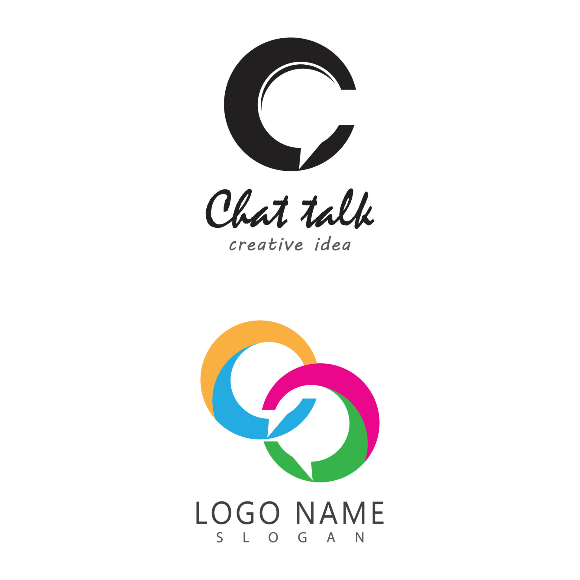 Speech Bubble Logo Template Vector Illustration 9971933 Vector Art At Vecteezy