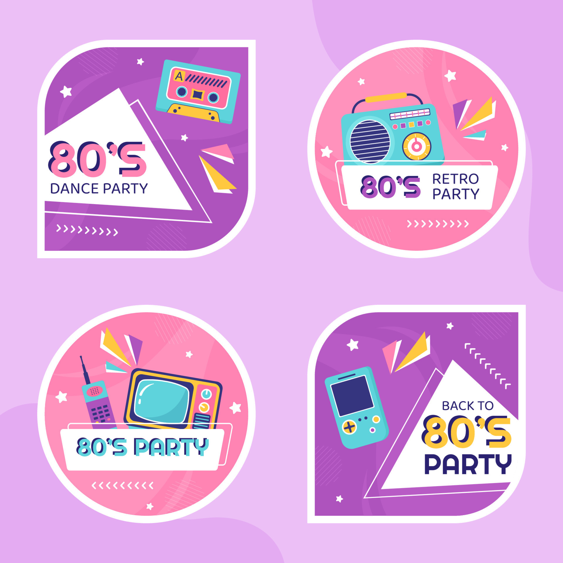 80s Party Logo