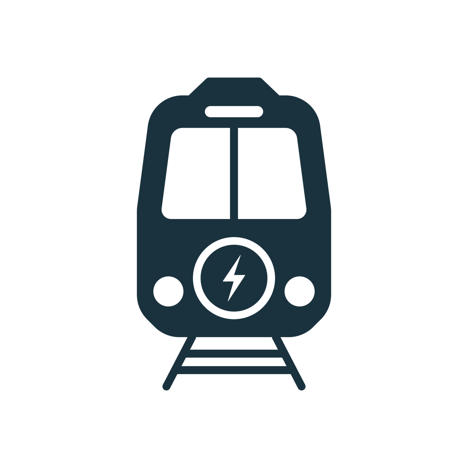 Electric Train Black Silhouette Icon. Modern Eco Train for Rail Way ... Electric Train Black Silhouette Icon. Modern Eco Train for Rail Way ...