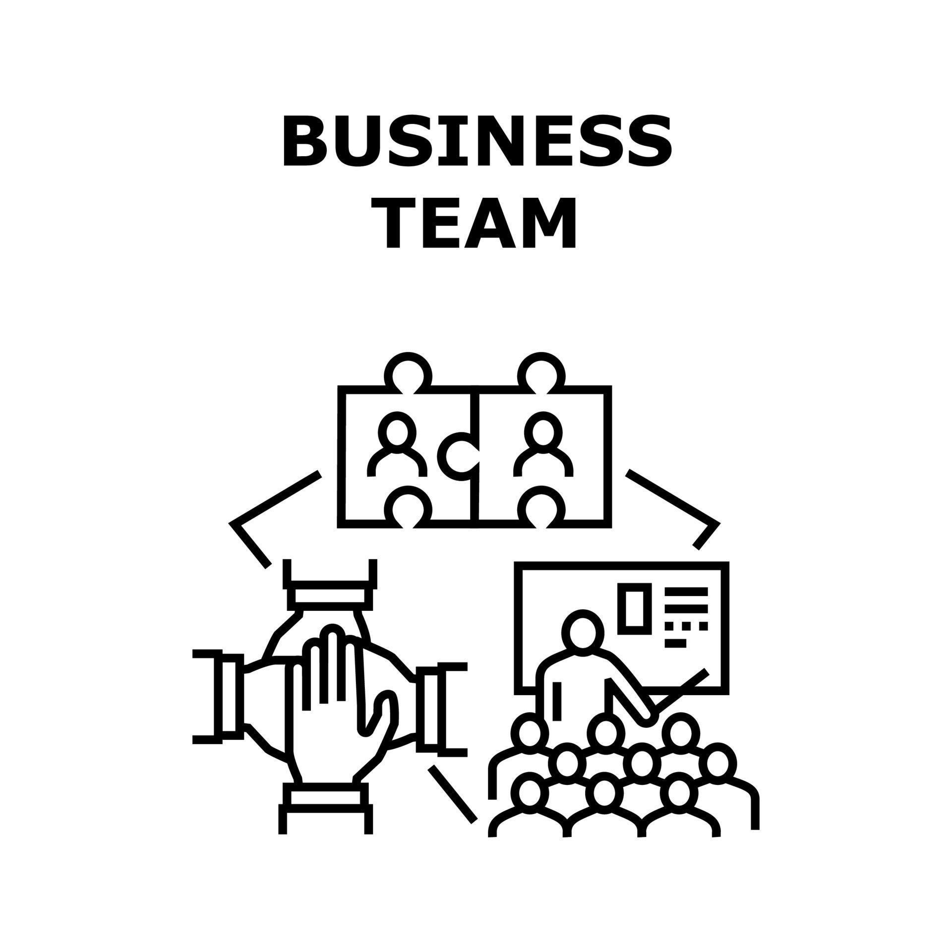 Business Team Vector Concept Black Illustration 9983067 Vector Art at ...