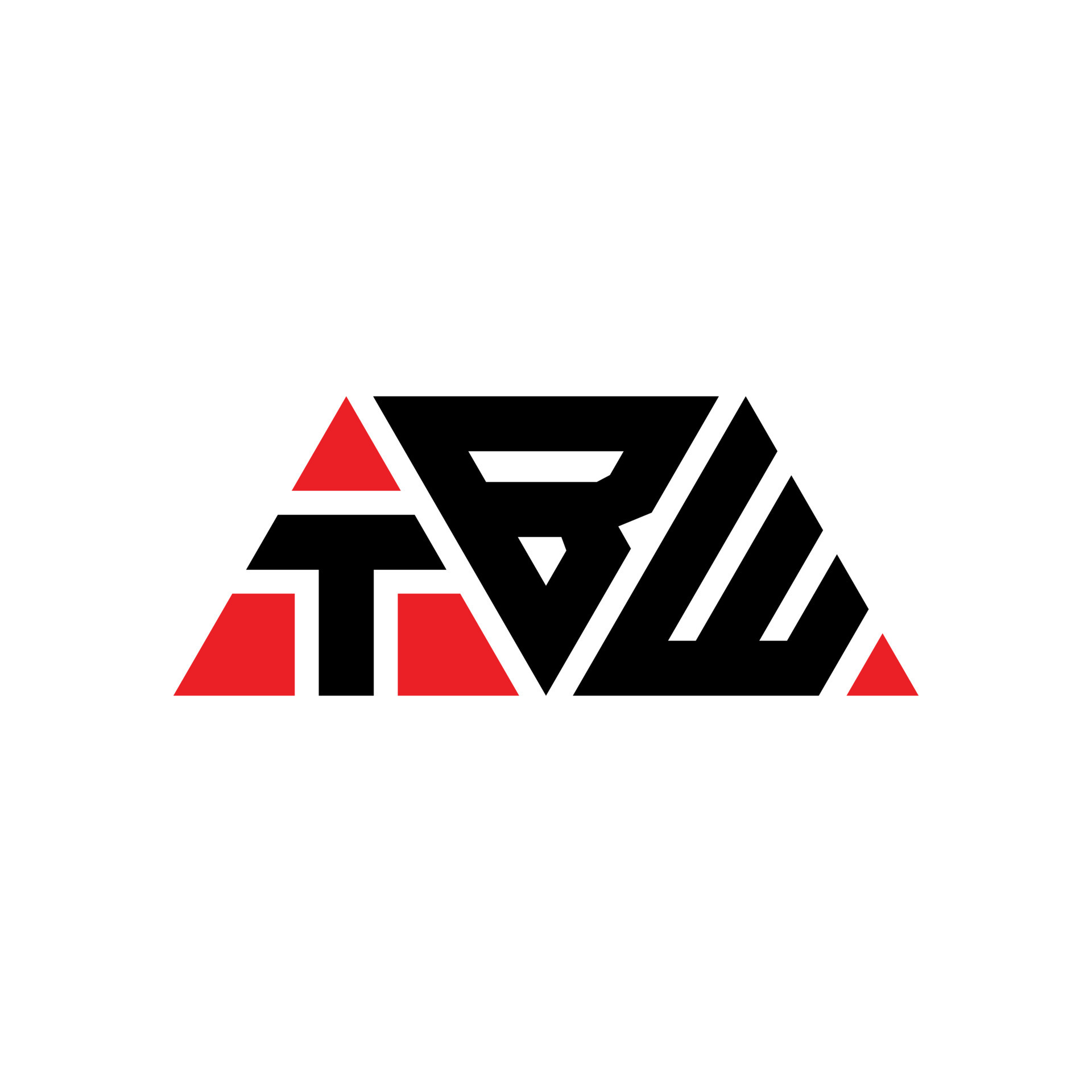 tbw diseño de logotipo de letra triangular con forma de triángulo. monograma de diseño de ...