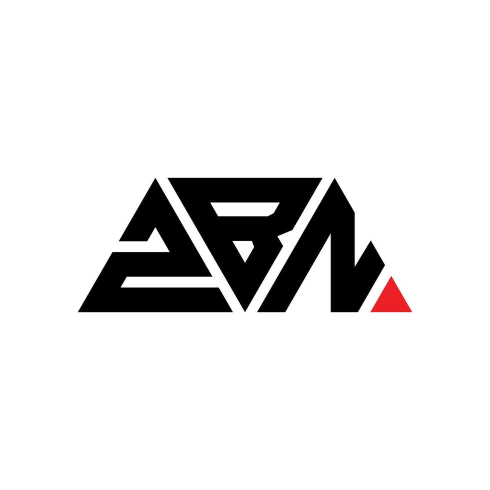 ZBN triangle letter logo design with triangle shape. ZBN triangle logo design monogram. ZBN ...