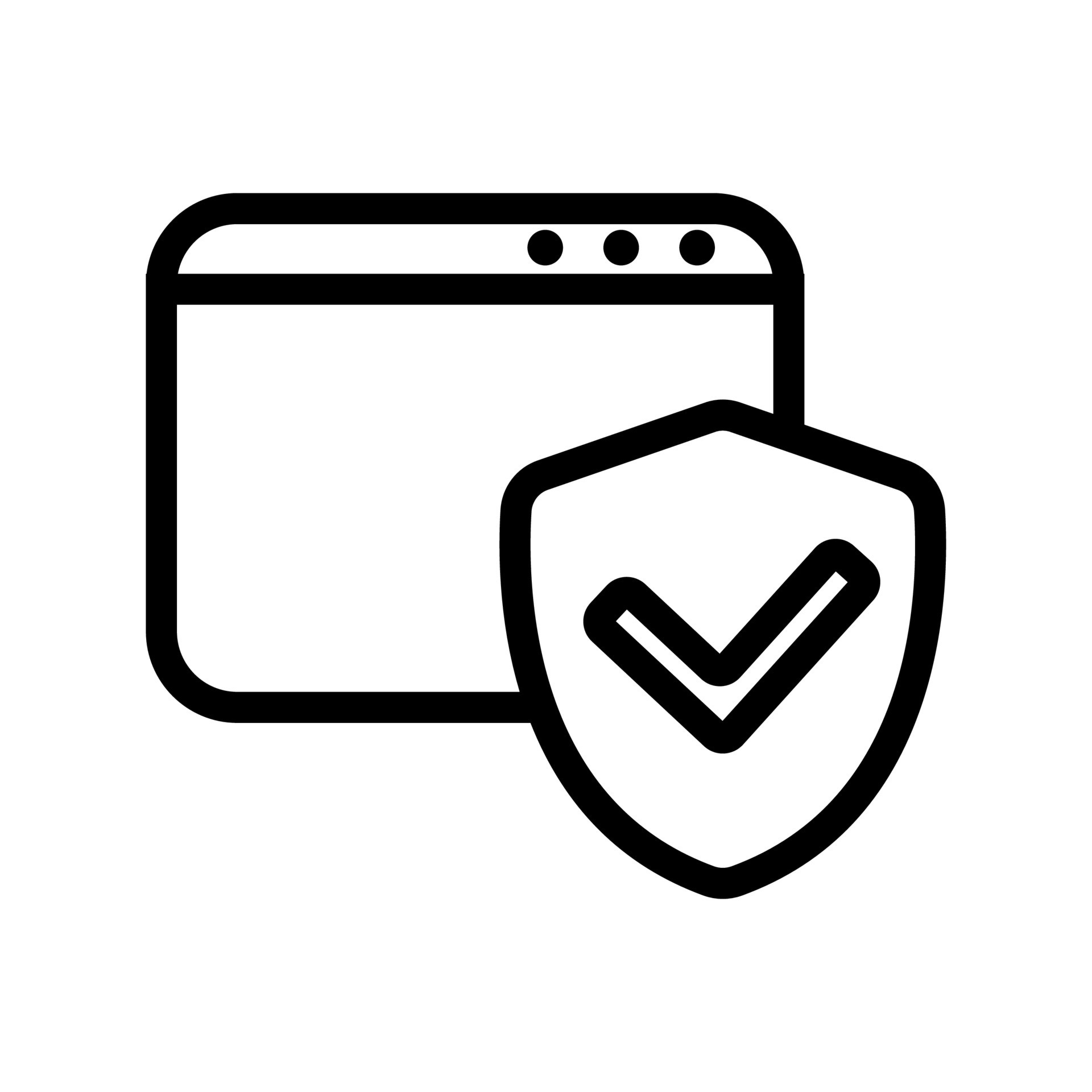 Browser Shield Protection Icon Vector Isolated Contour Symbol Illustration 9986883 Vector Art