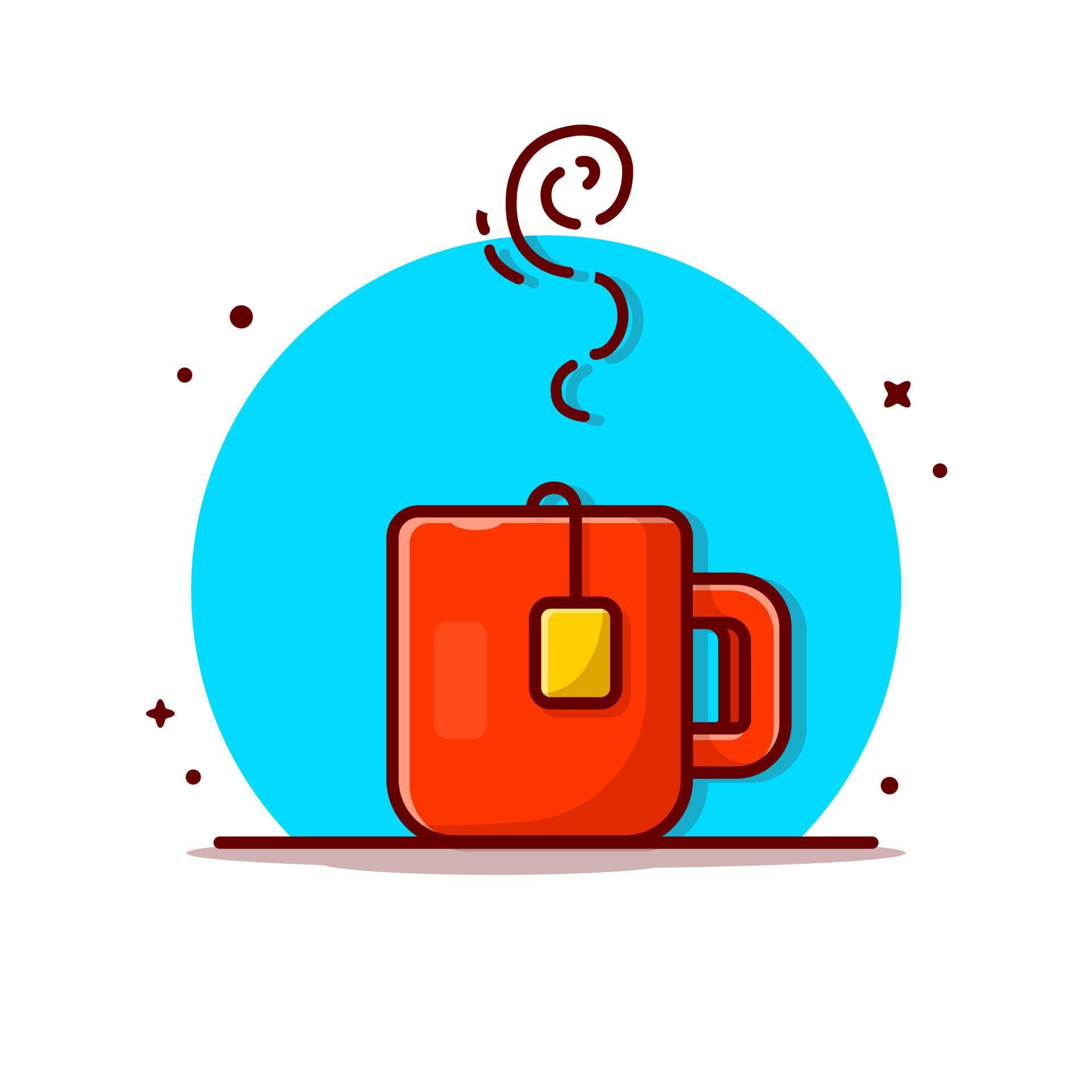 Hot Tea Cartoon Vector Icon Illustration. Food And Drink Icon Concept ...