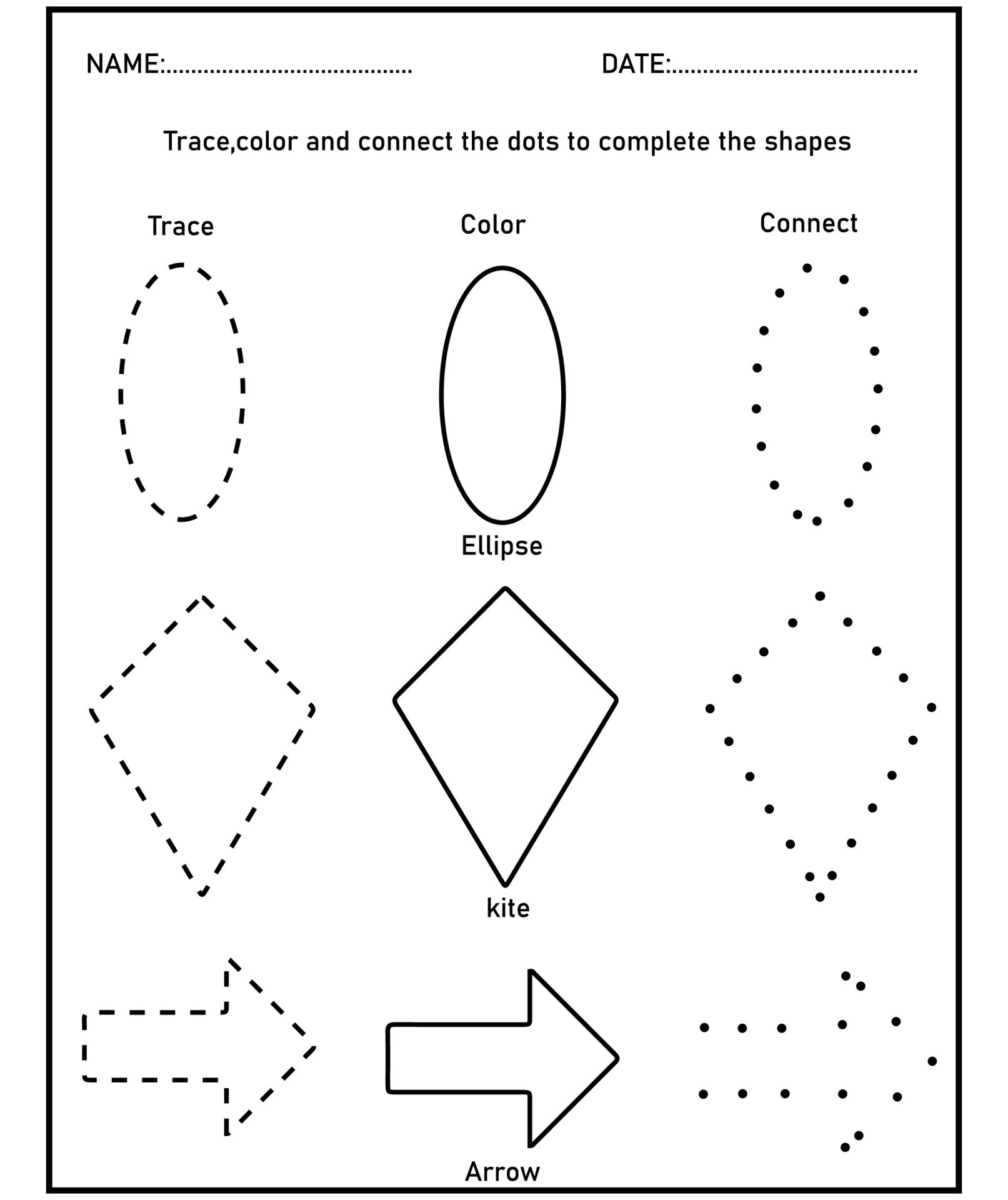 Tracing shapes, Learn shapes and geometric figures. Preschool or ... Tracing shapes, Learn shapes and geometric figures. Preschool or ...