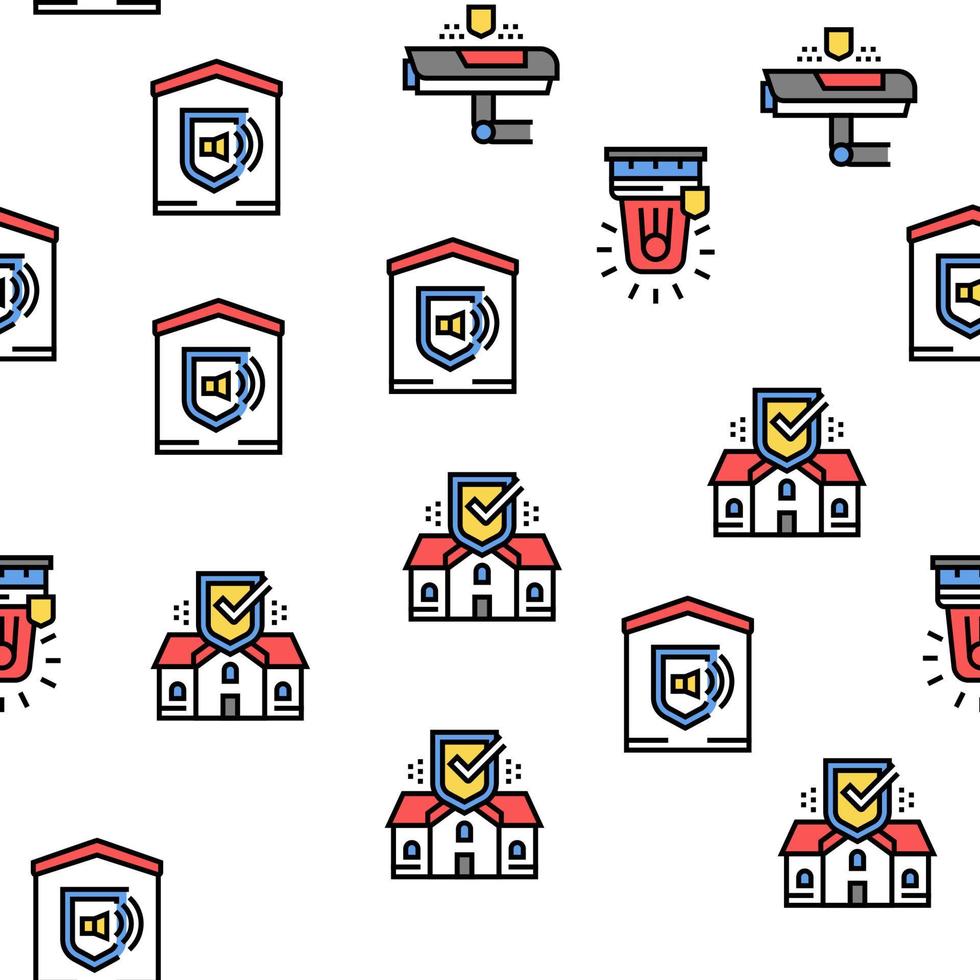 Home Security Device Vector Seamless Pattern 9991792 Vector Art At Vecteezy