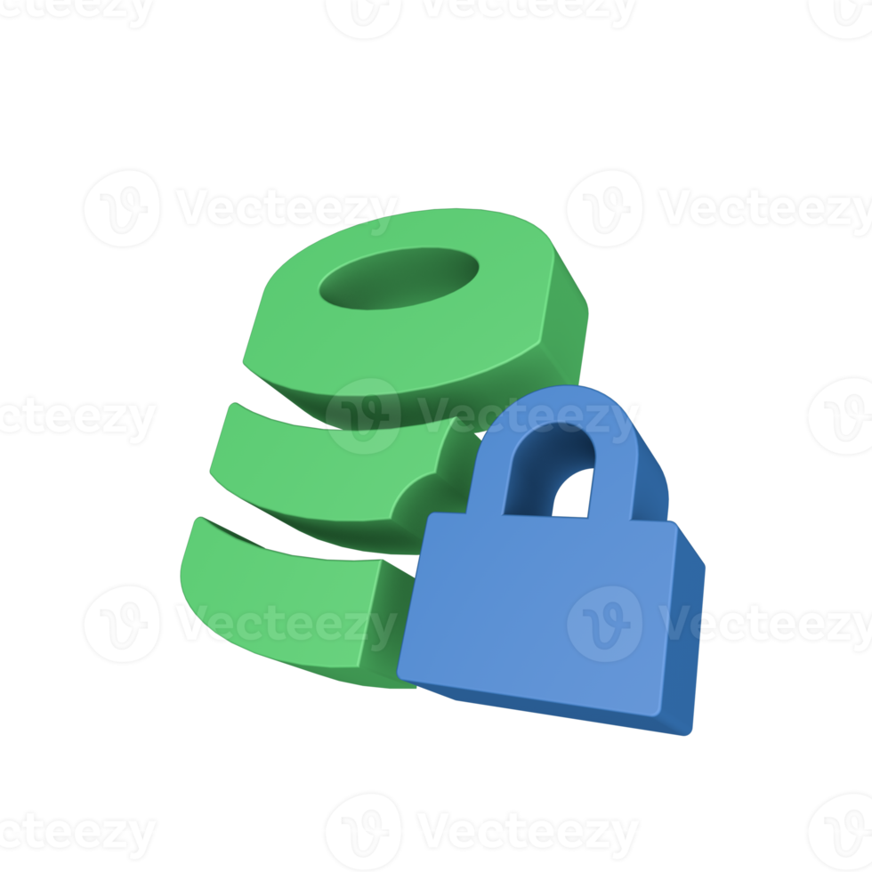 3d Cyber Security Icon 9992210 Png