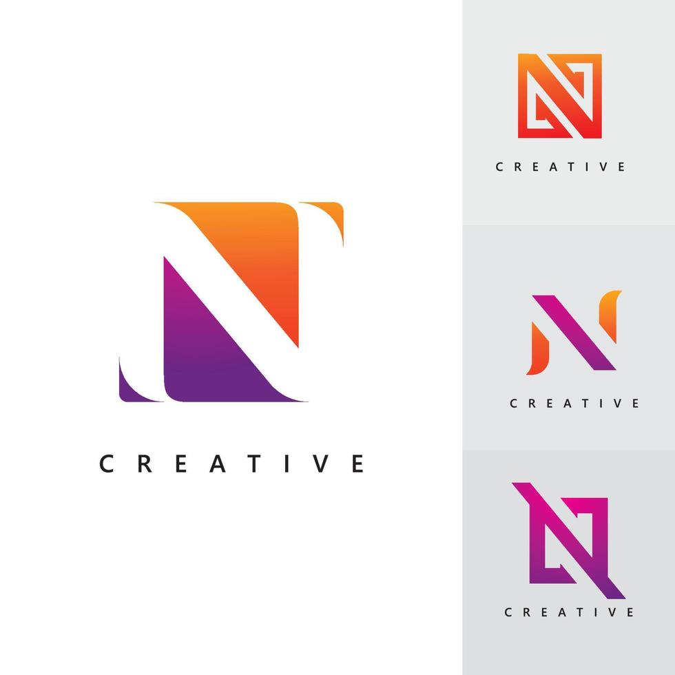 N Logo Design and template. Creative N icon initials based Letters in vector. 9995017 Vector Art ...