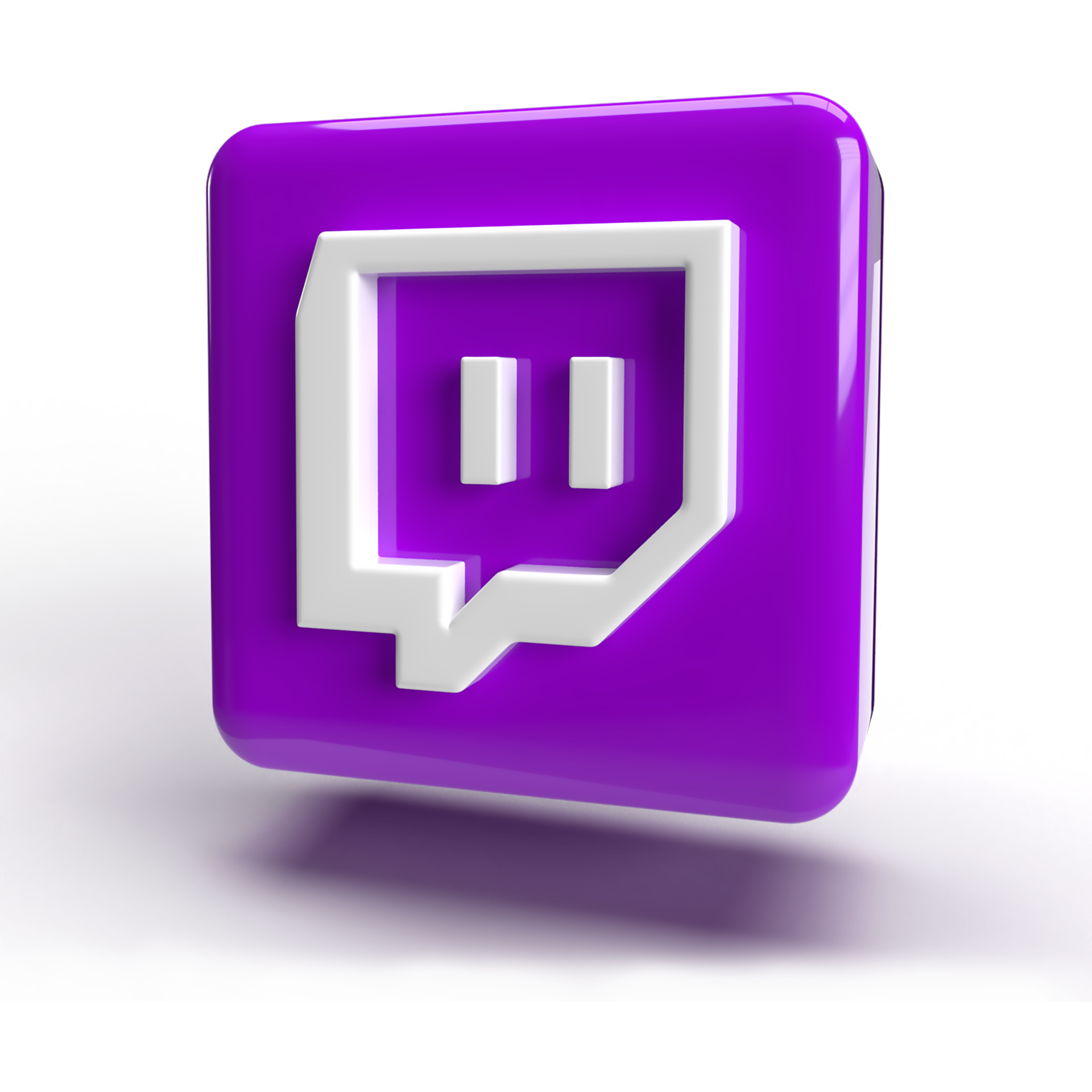 3d Twitch Logo Icon Purple Color Png 9995713 Png